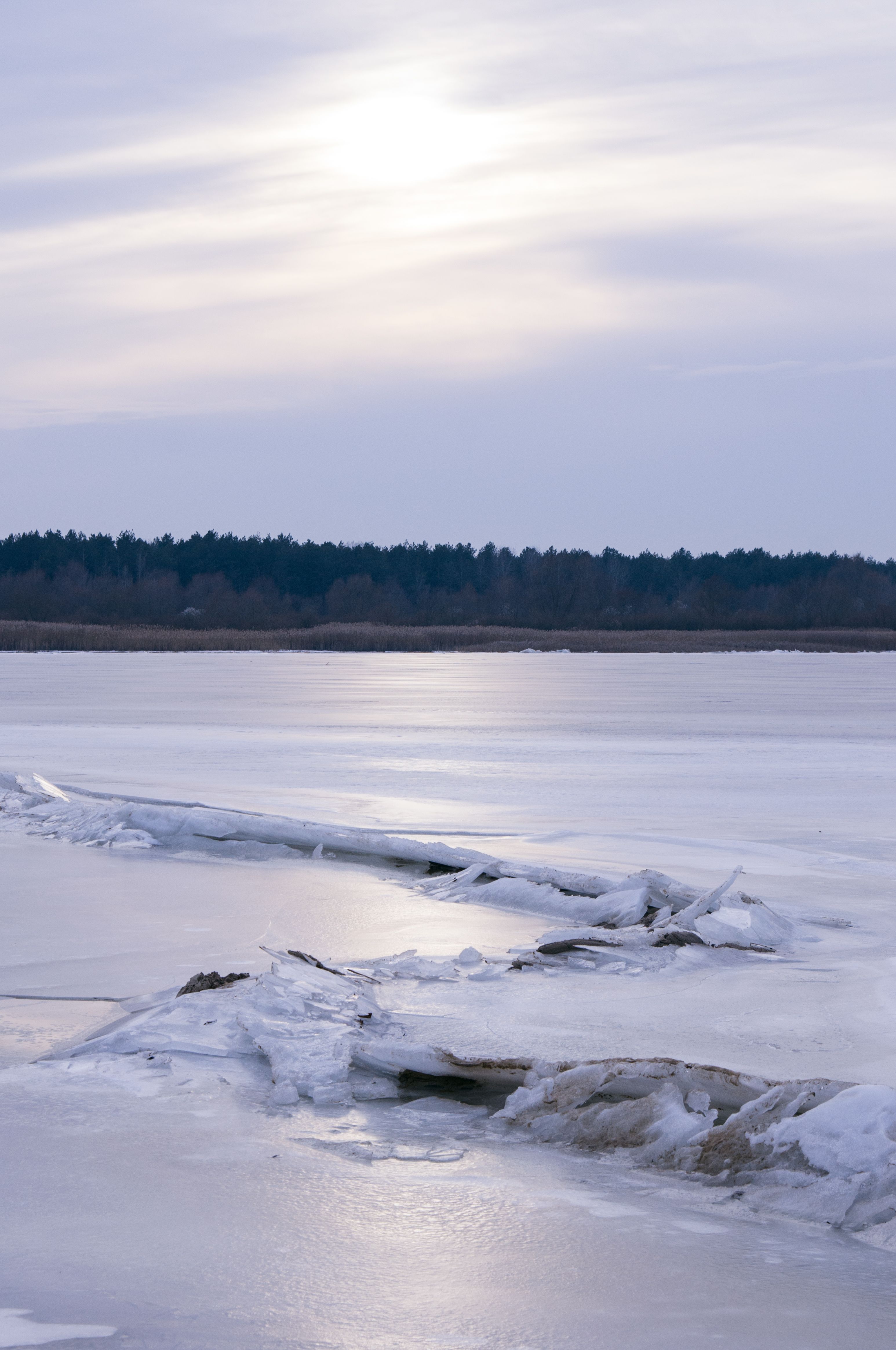 A frozen lake with ice and snow · Free Stock Photo