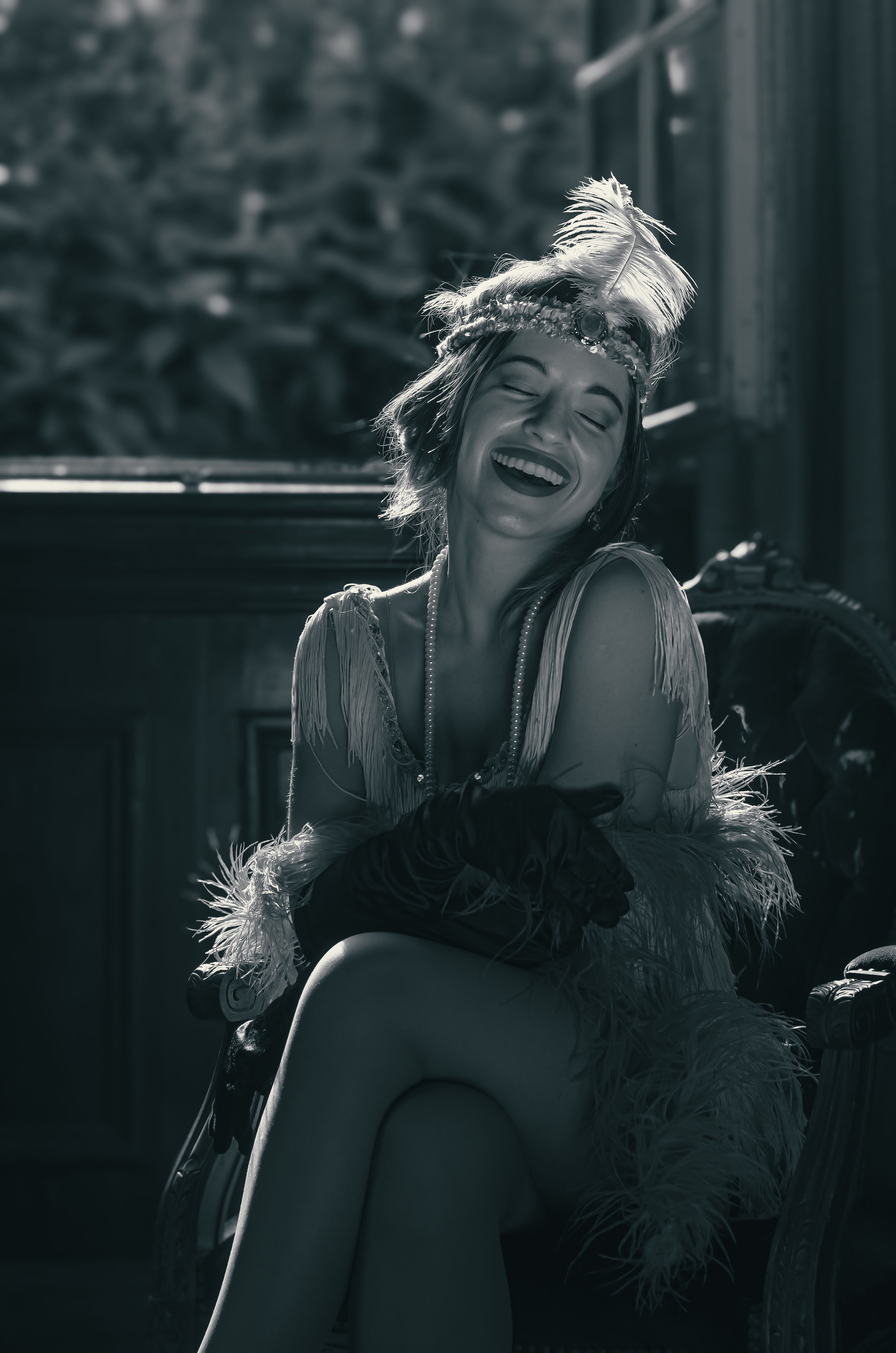 Woman in Dress Laughing · Free Stock Photo