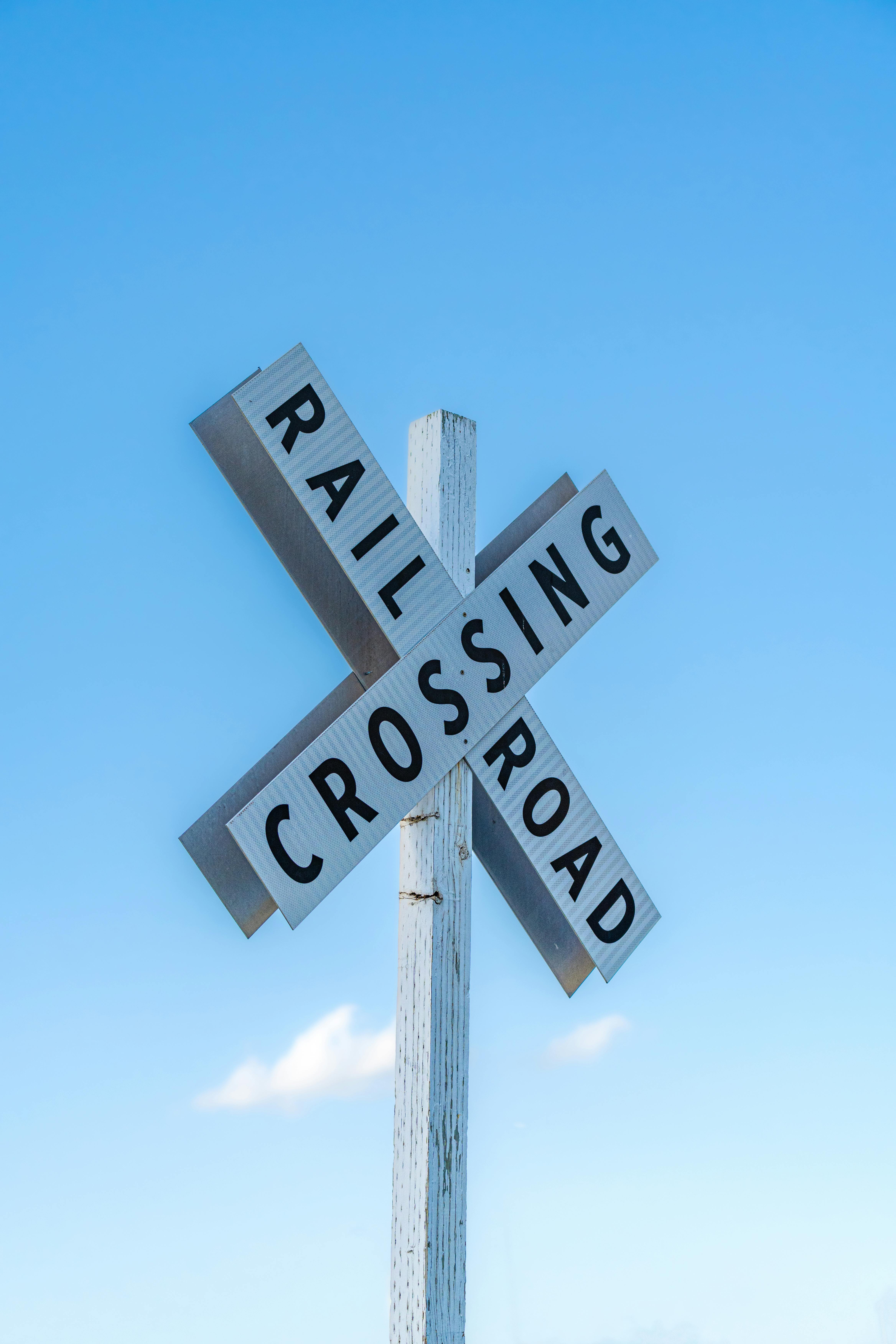 Railroad Crossing Road Sign · Free Stock Photo