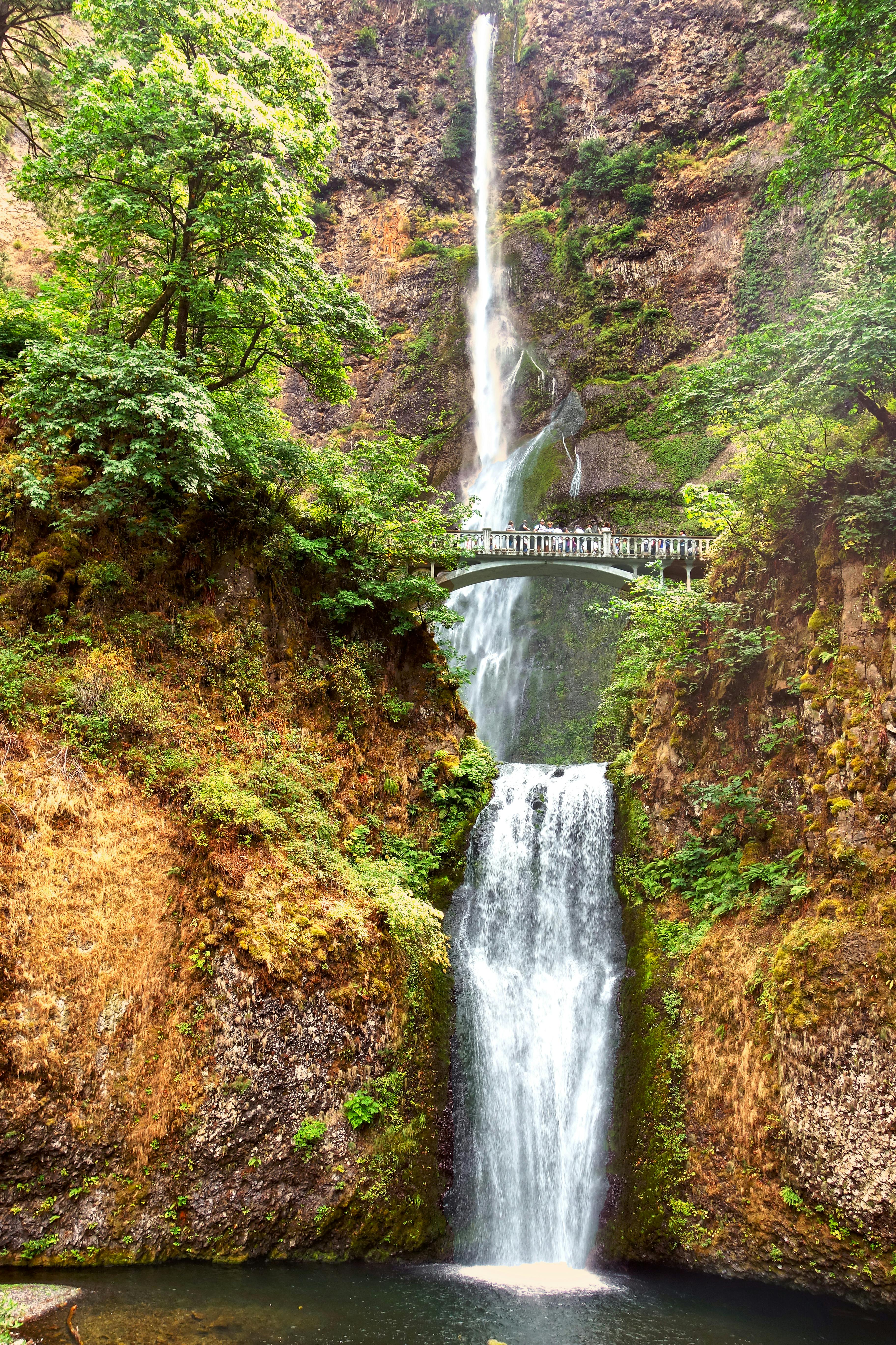 Waterfalls And Bridge · Free Stock Photo