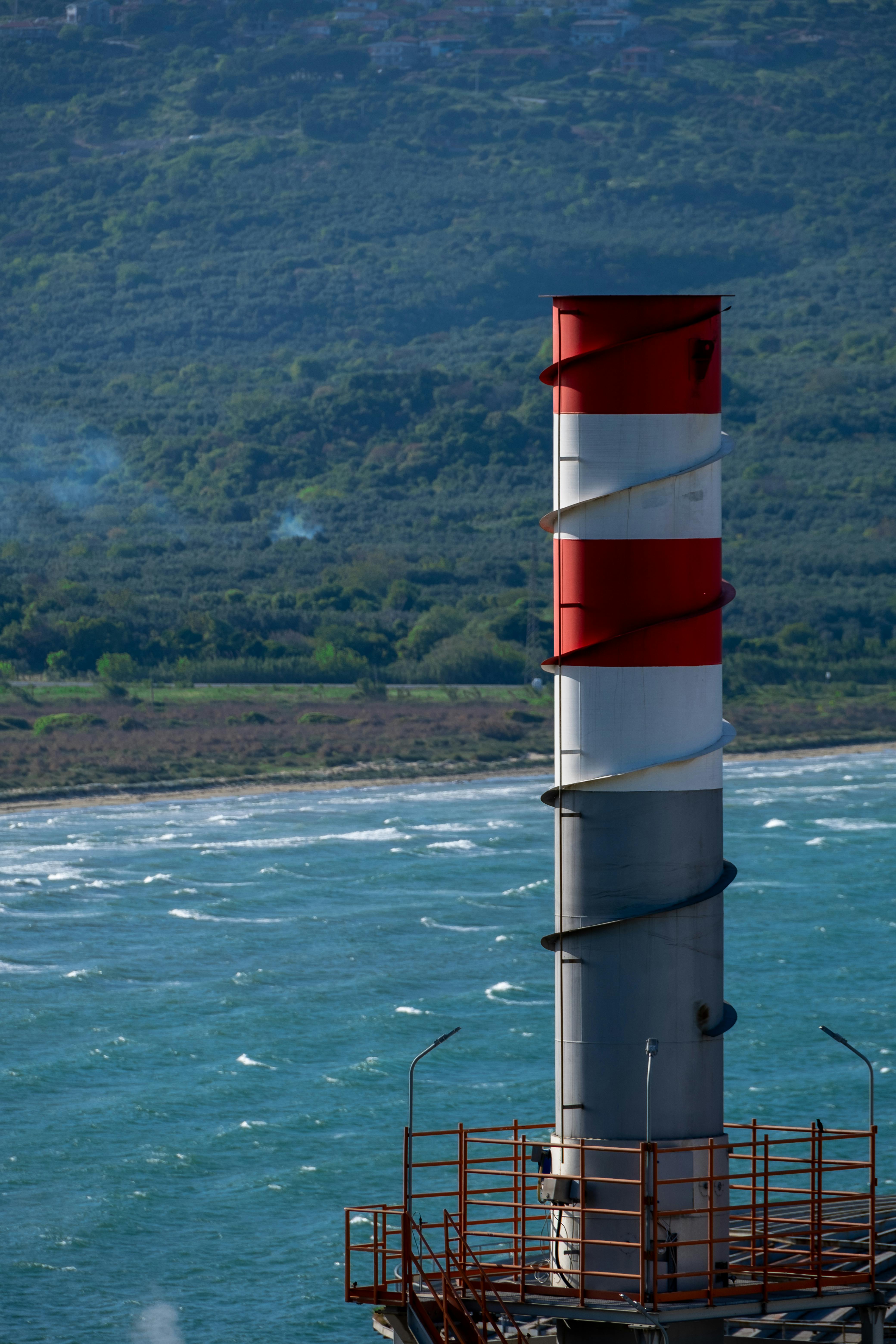 Red And White Lighthouse On Land Photos, Download The BEST Free Red And ...
