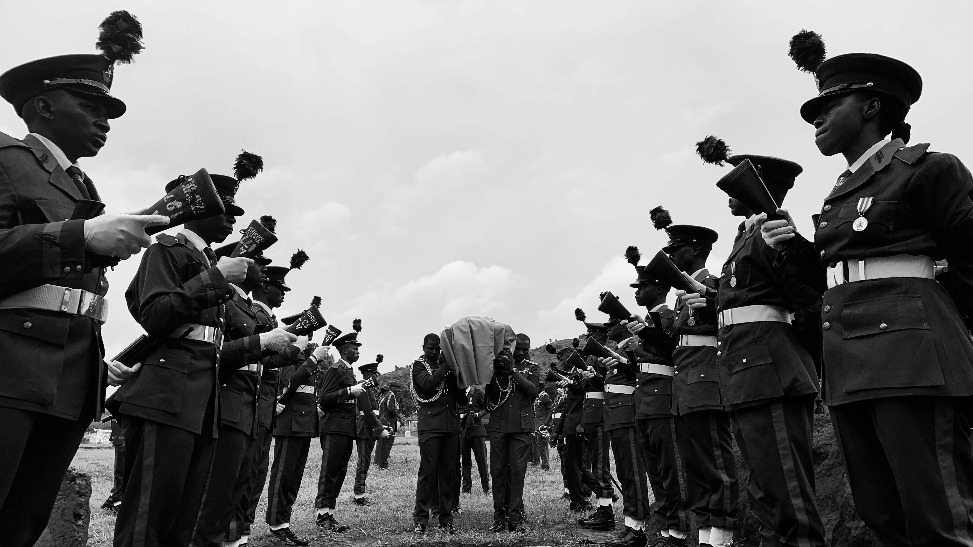 Men and Woman in Military Uniforms at Funeral · Free Stock Photo