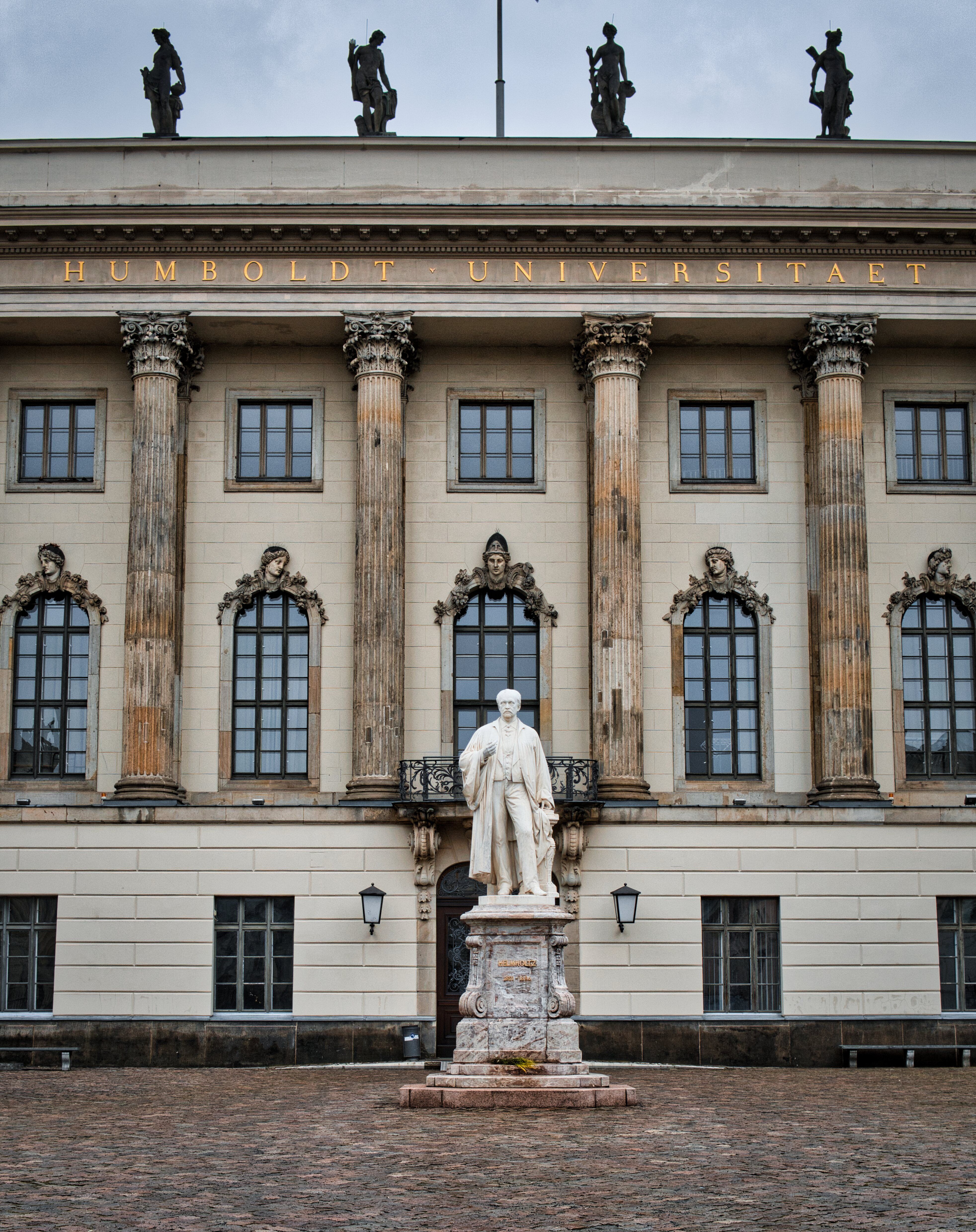 Humboldt University Entrance and a Statue · Free Stock Photo