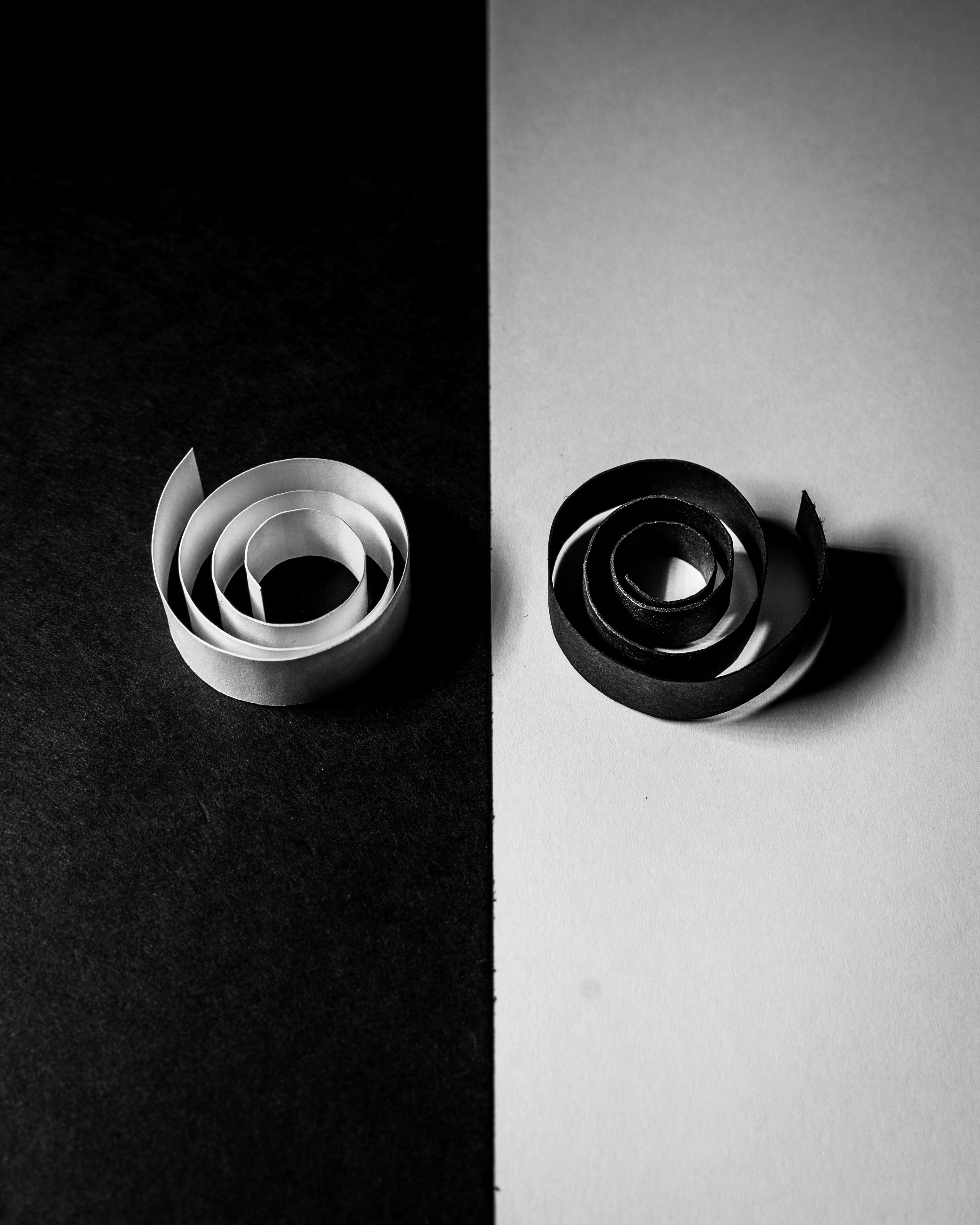 White and Black Rolls of Paper · Free Stock Photo