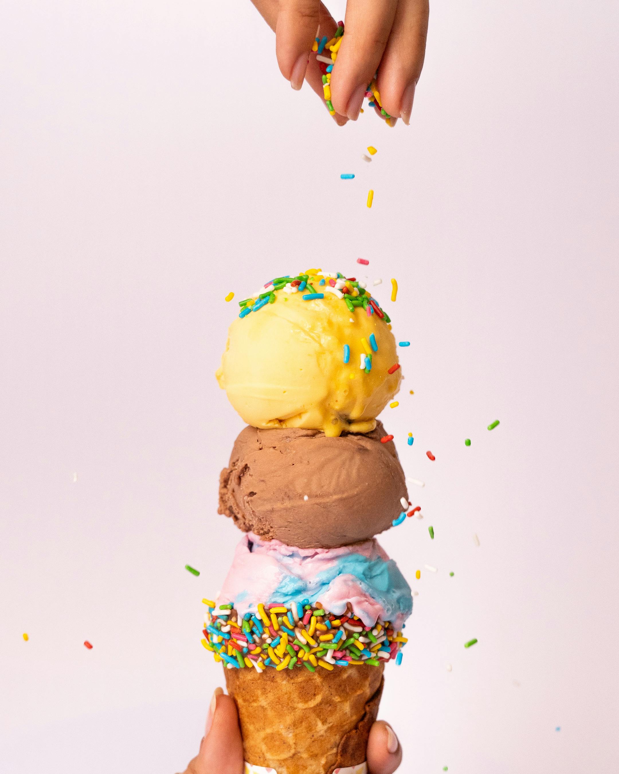 Pink Ice Cream with Sprinkles · Free Stock Photo