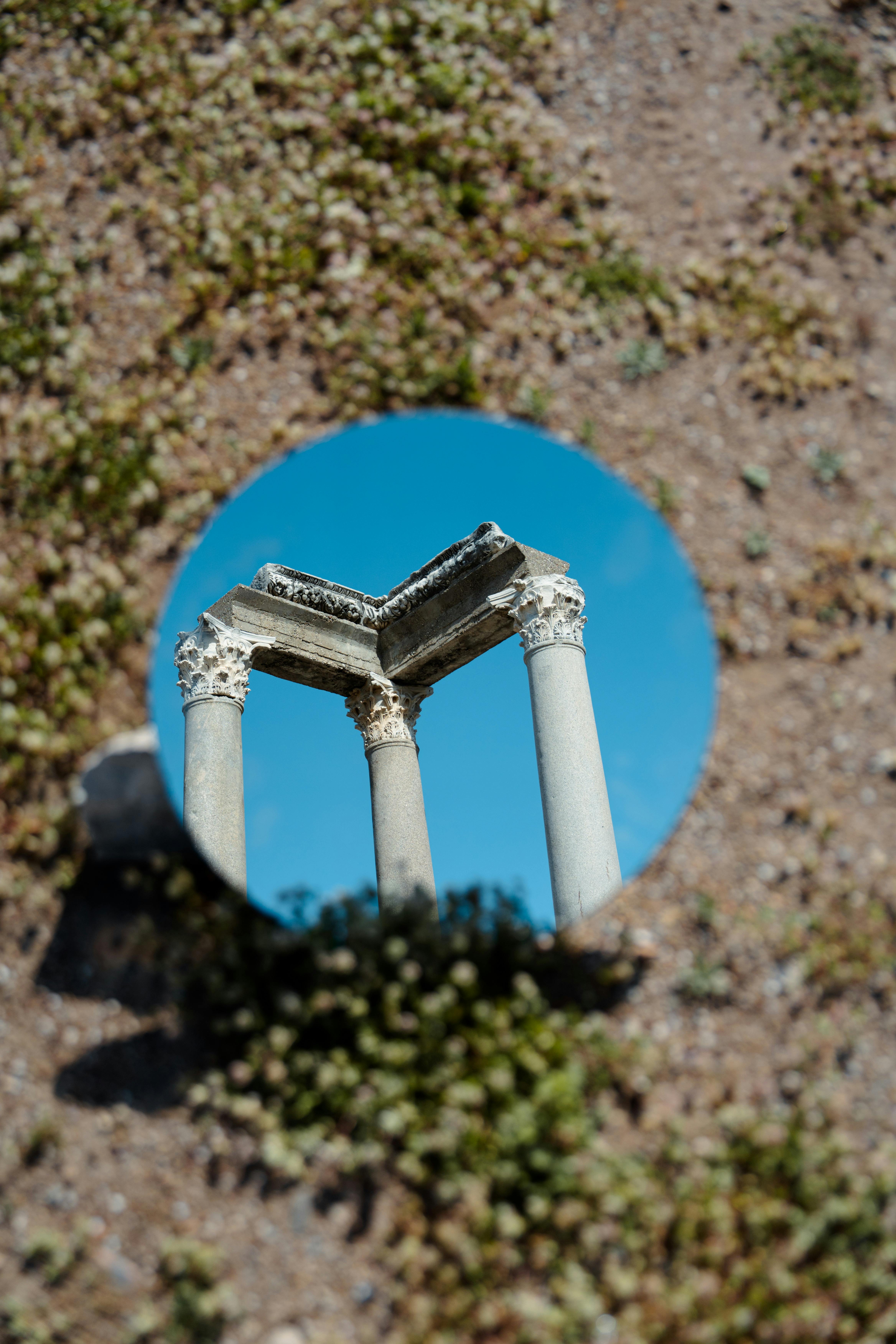Reflection of Classical Columns in a Mirror Lying on the Ground · Free ...