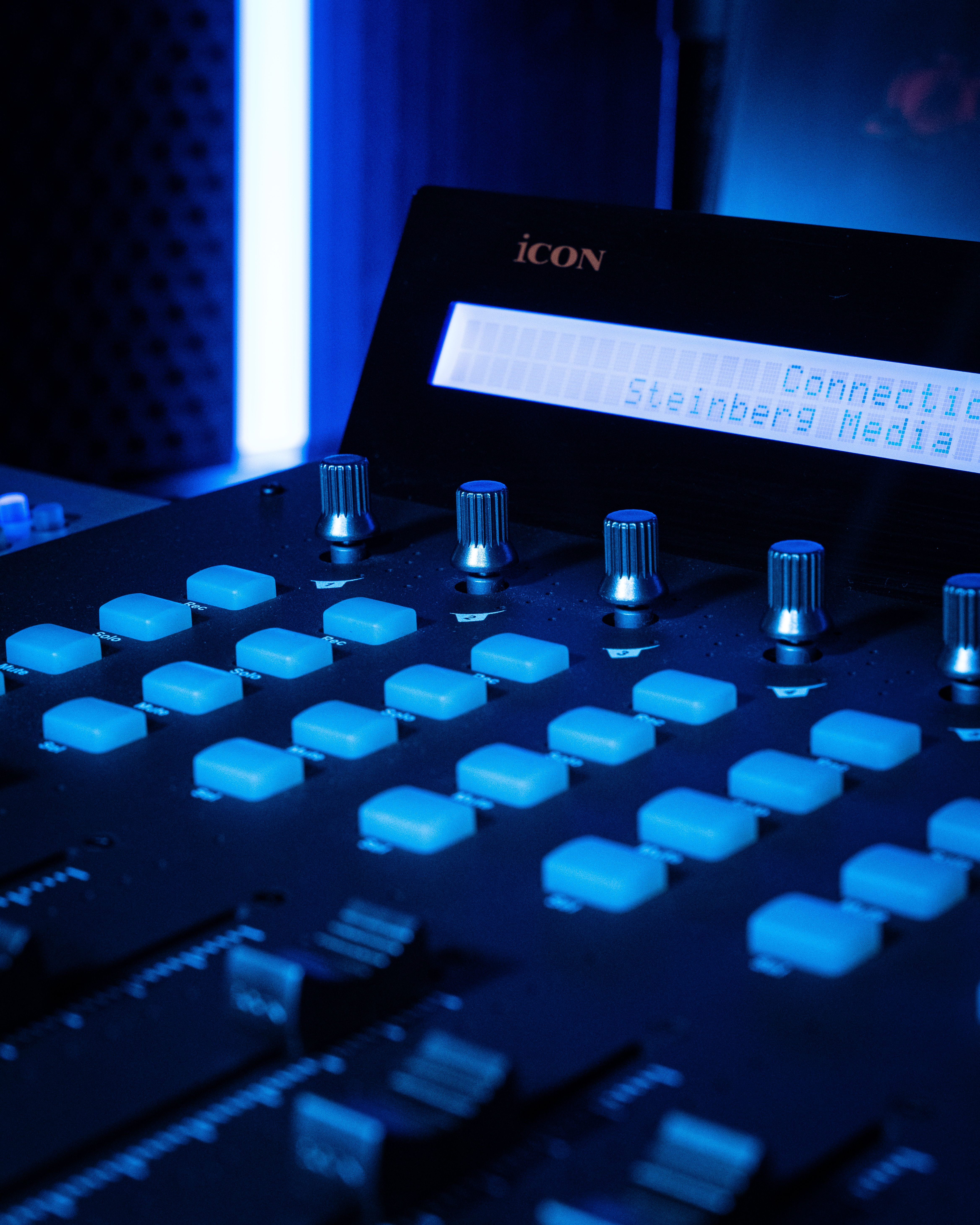 Sound Mixer in Blue Light · Free Stock Photo