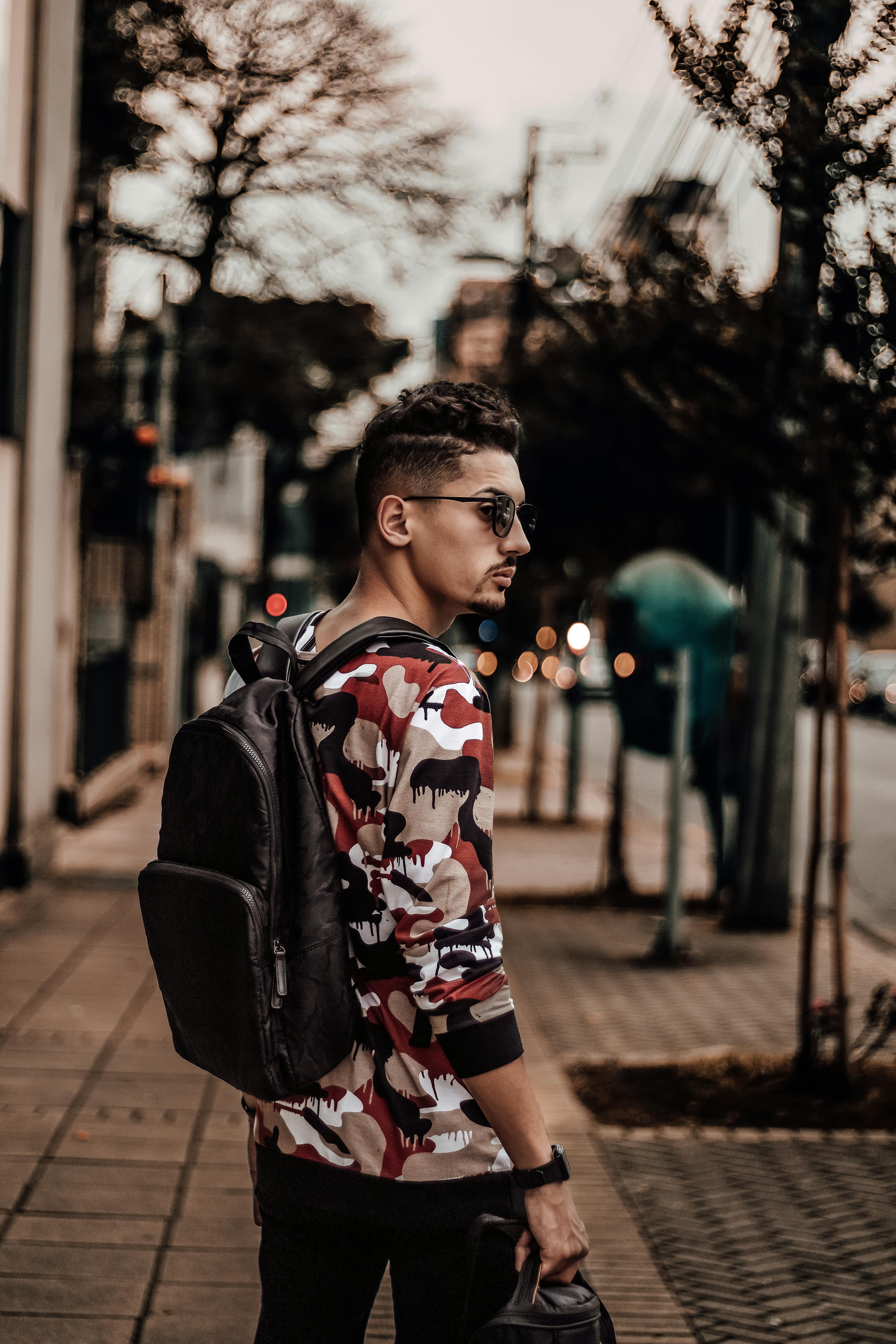 Man Wearing Black Backpack · Free Stock Photo