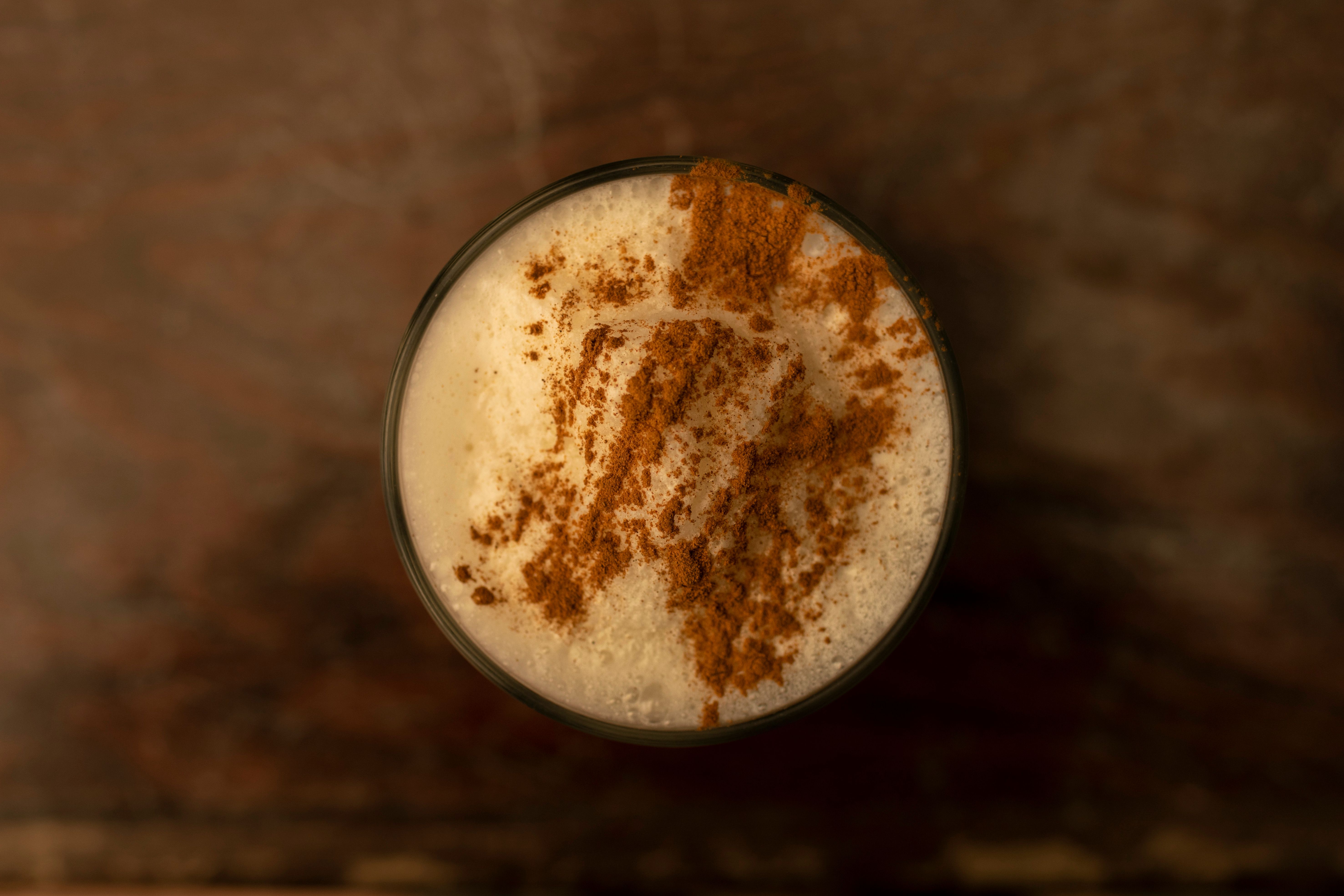 Milk Drink Sprinkled with Cinnamon · Free Stock Photo