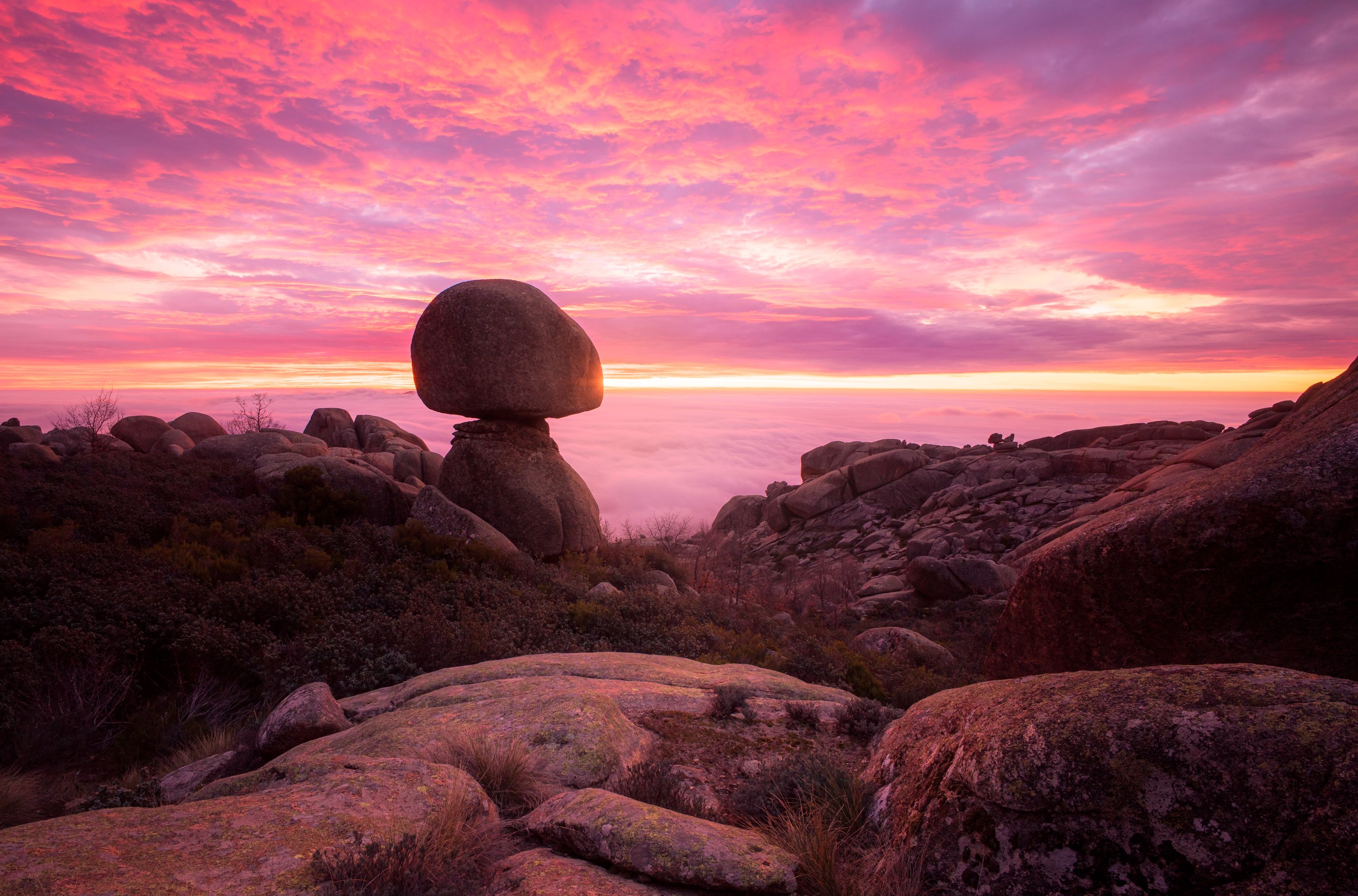 Sunset Over a Rocky Landscape · Free Stock Photo