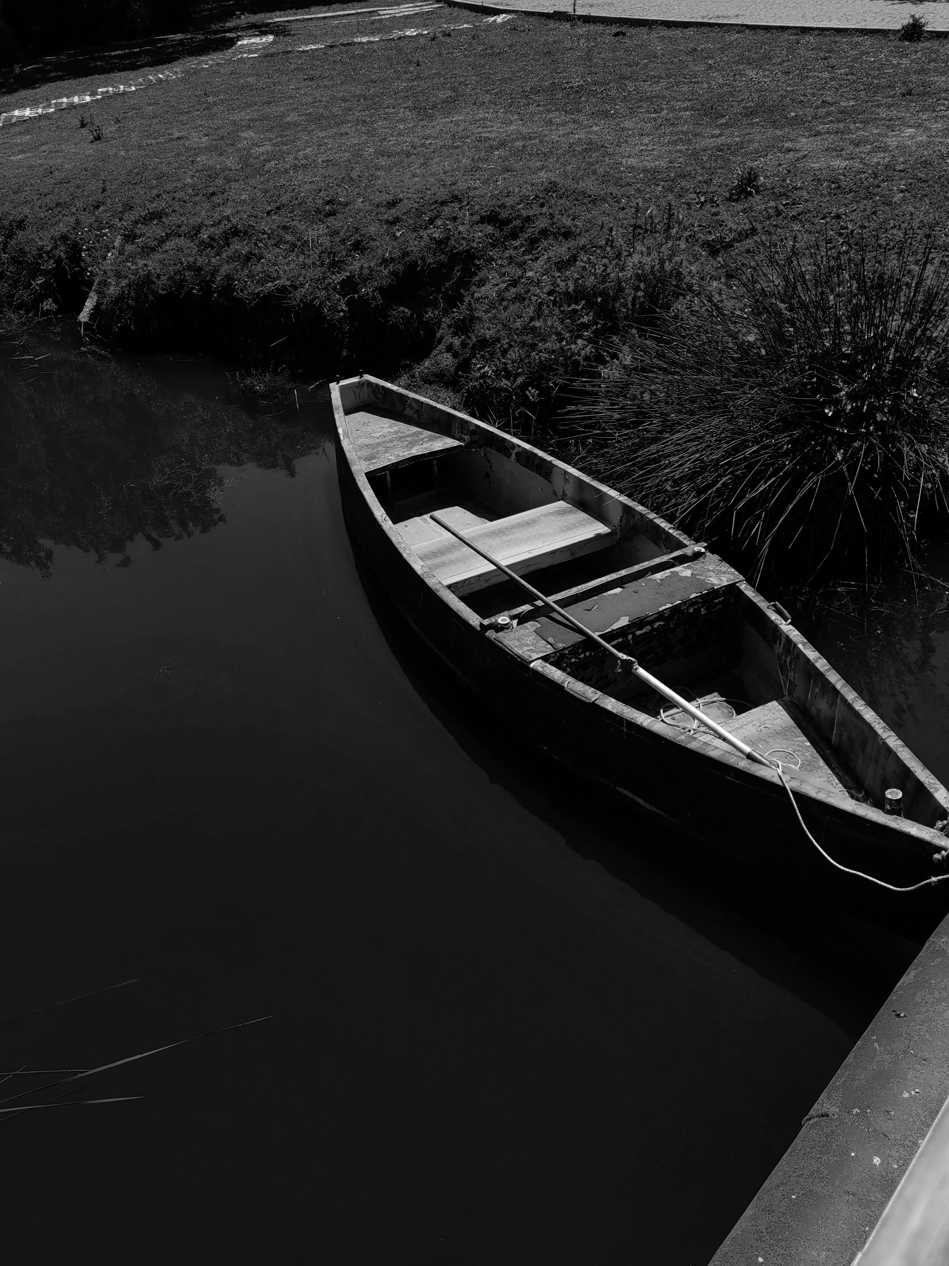 Empty Boat on Lakeside · Free Stock Photo