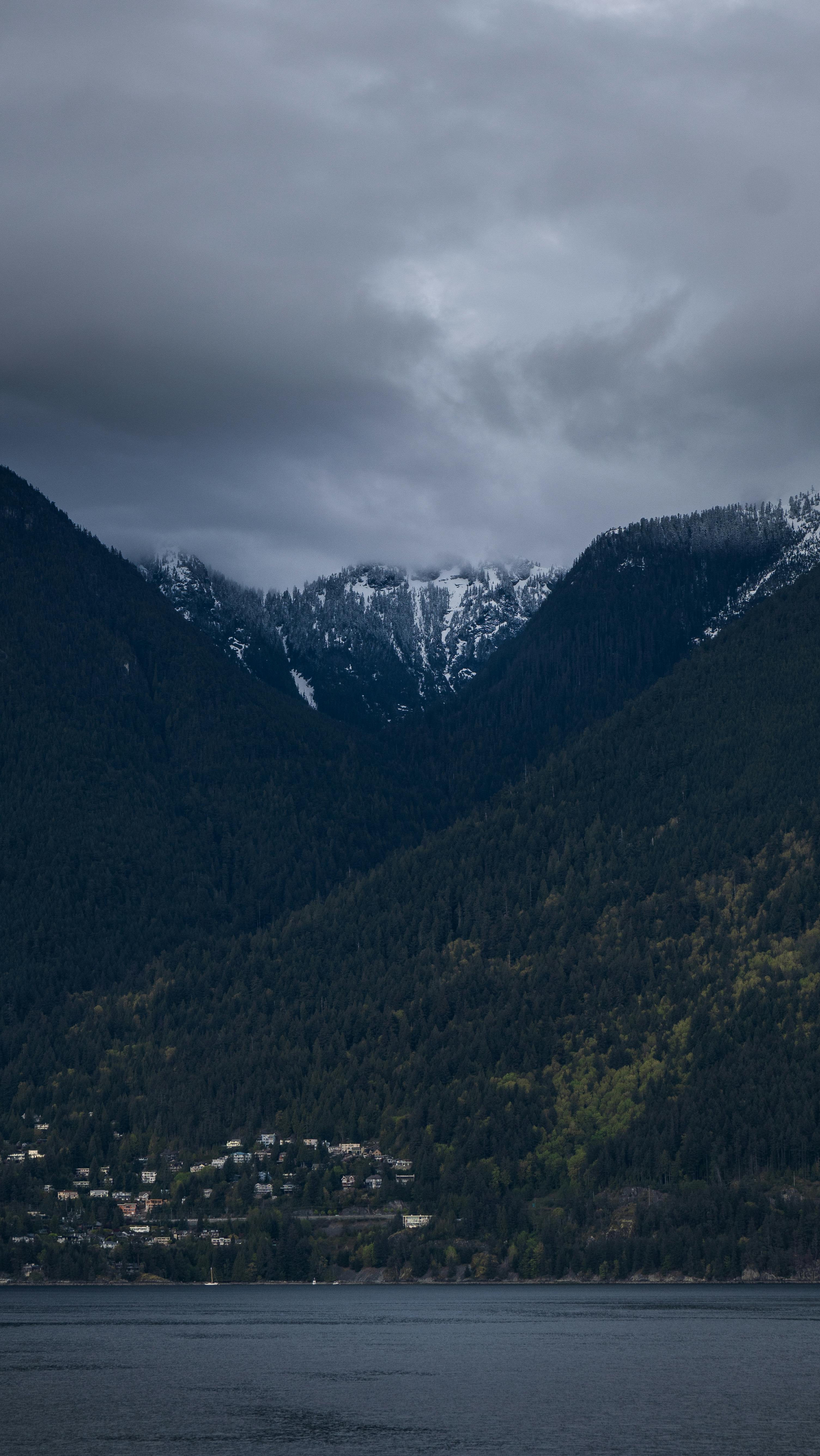 Cloudy Sky over Mountain by Lake in Canada · Free Stock Photo