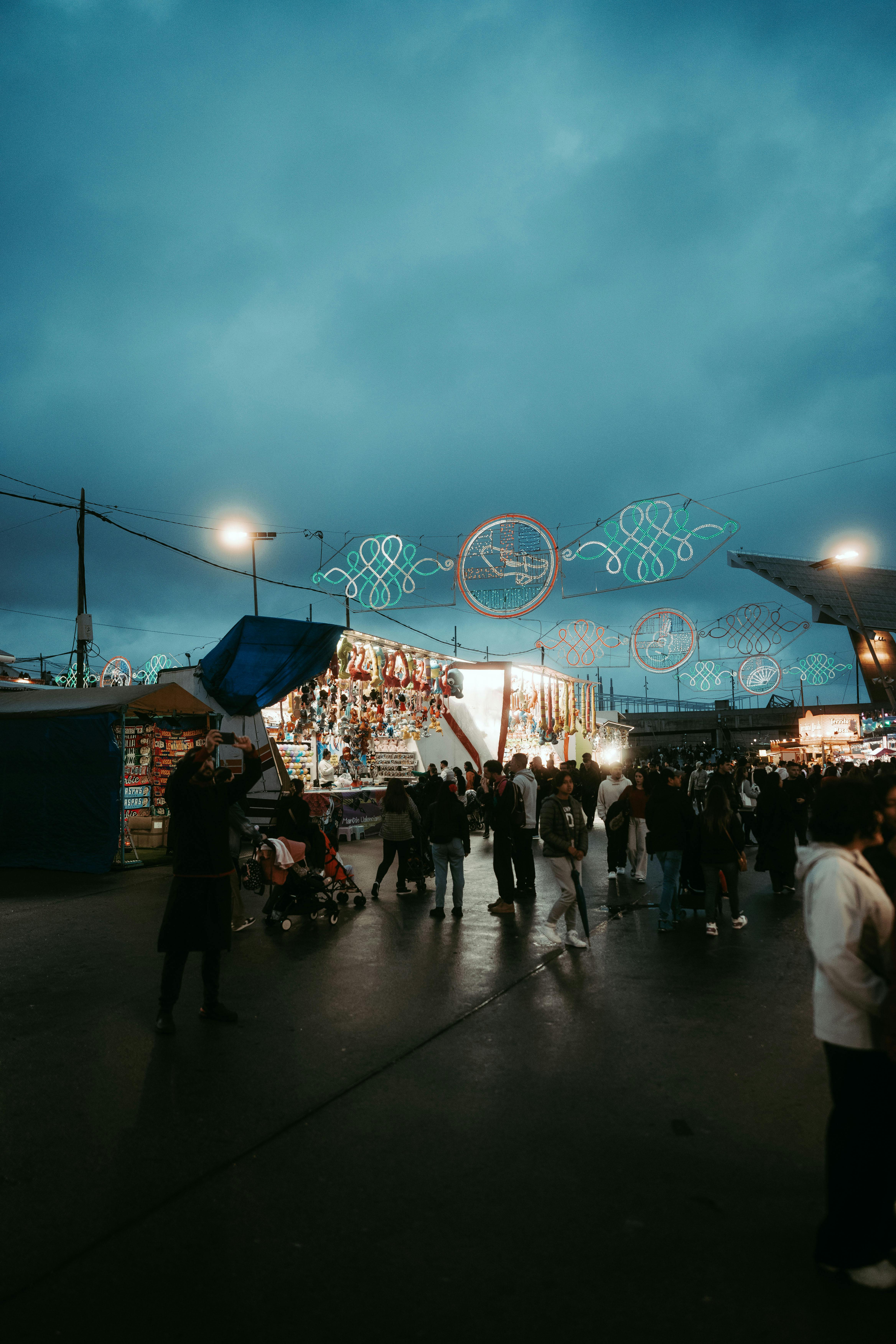 Christmas Market at Night · Free Stock Photo