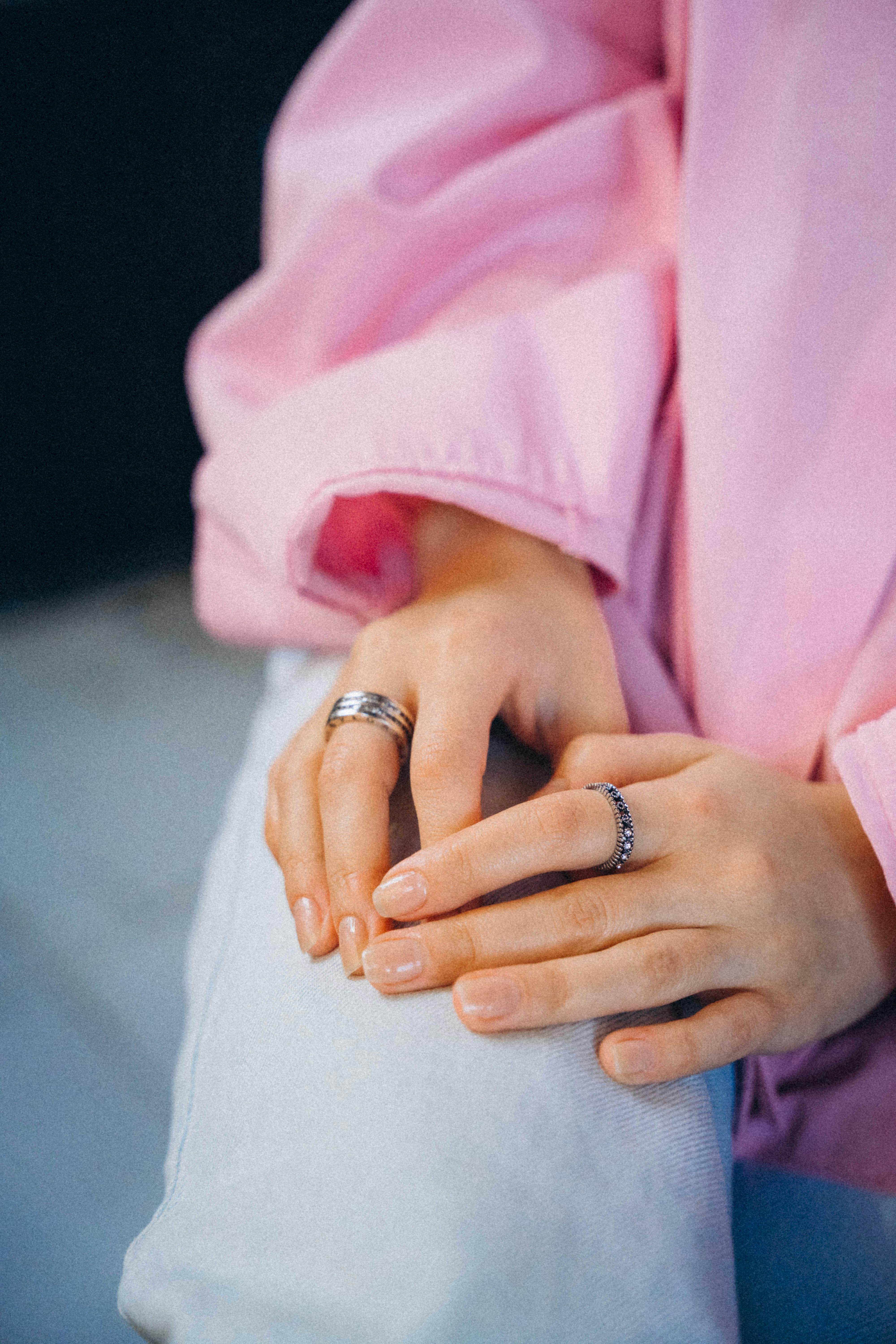 Woman With Pink Fabric Rose Ring · Free Stock Photo