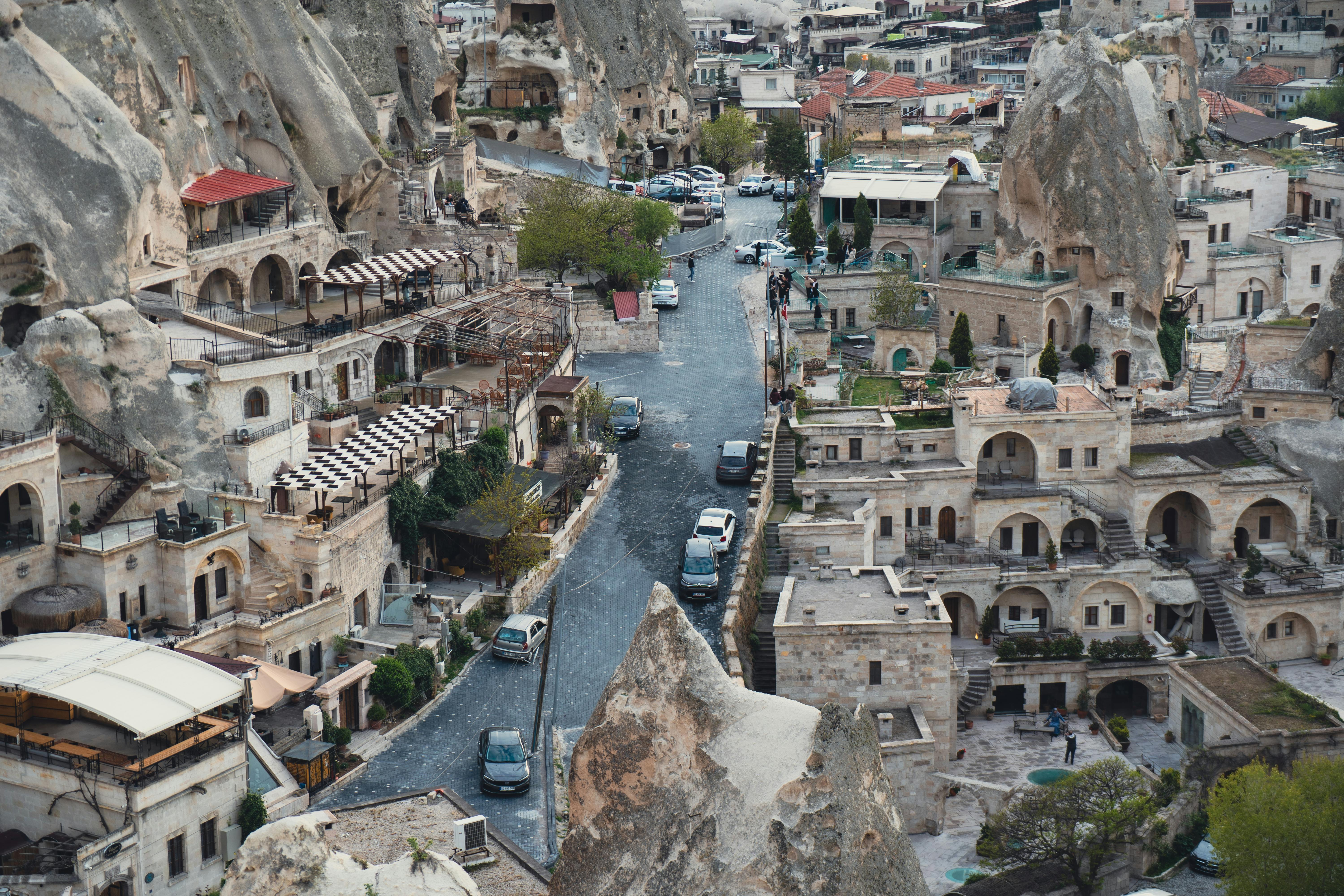 Aerial View of the Rock-cut Architecture of Cappadocia · Free Stock Photo