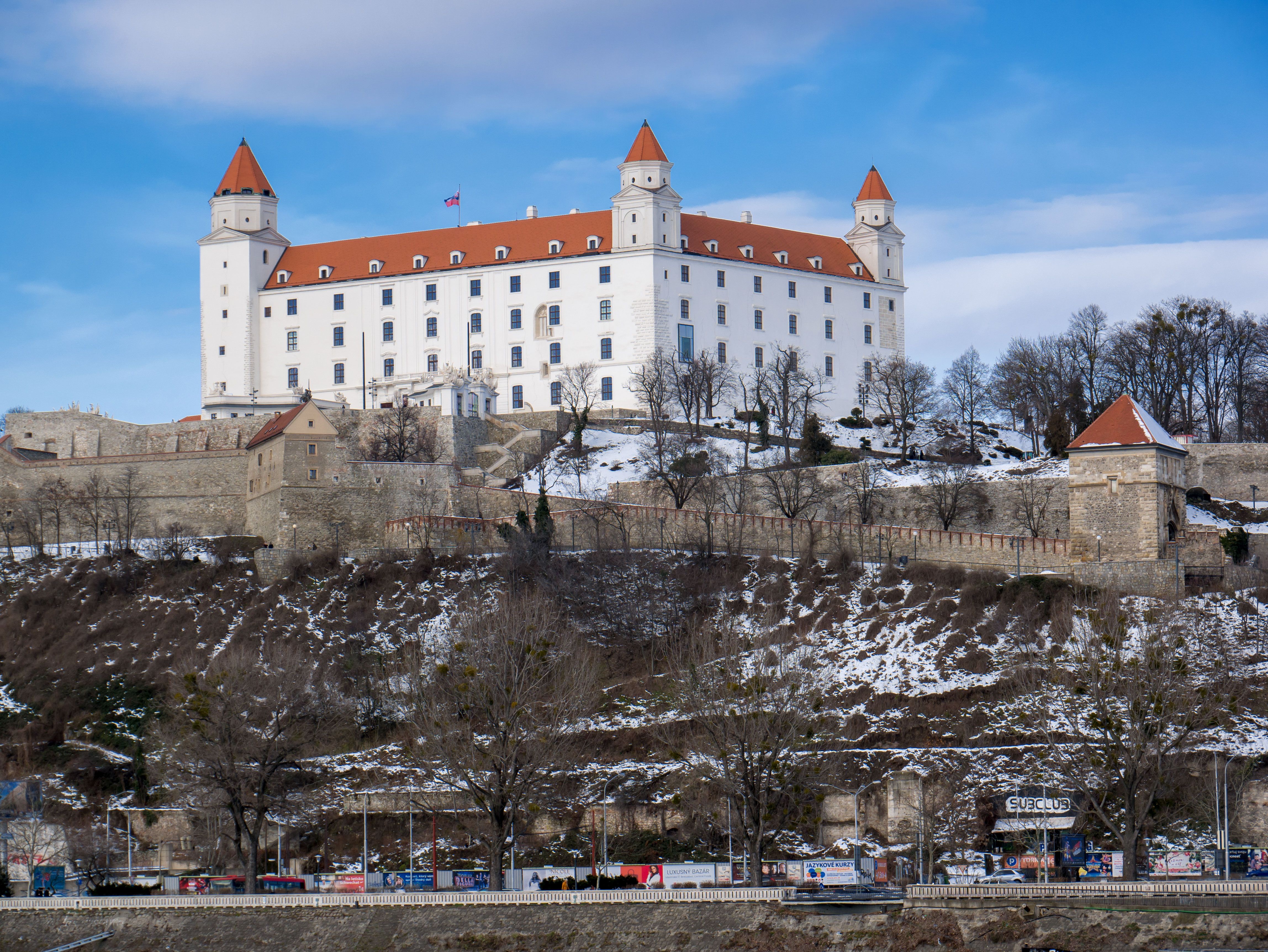Bratislava Castle on Hill with Snow in Bratislava in Slovakia · Free ...