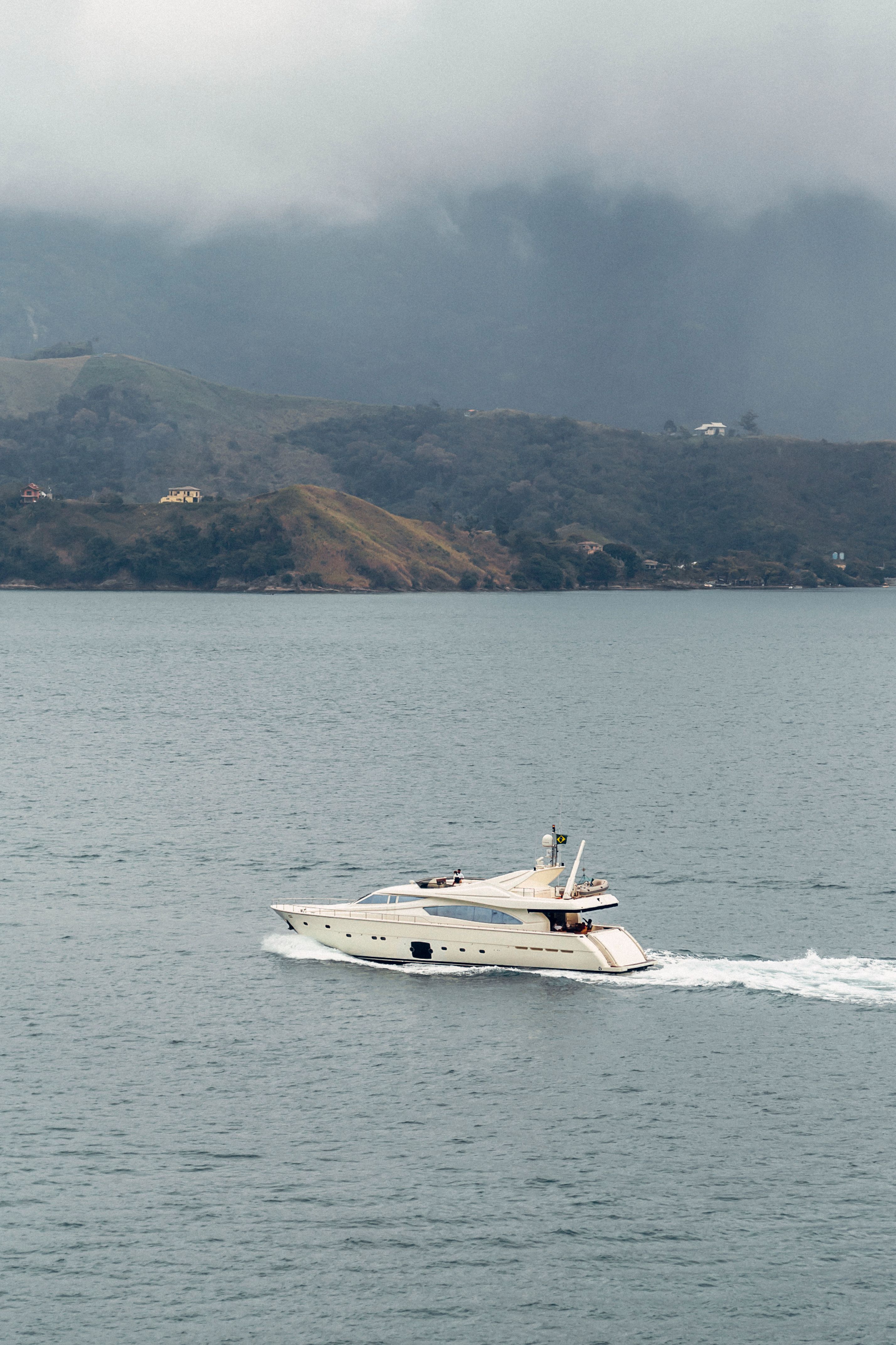 Aerial View of a Yacht on a Body of Water · Free Stock Photo