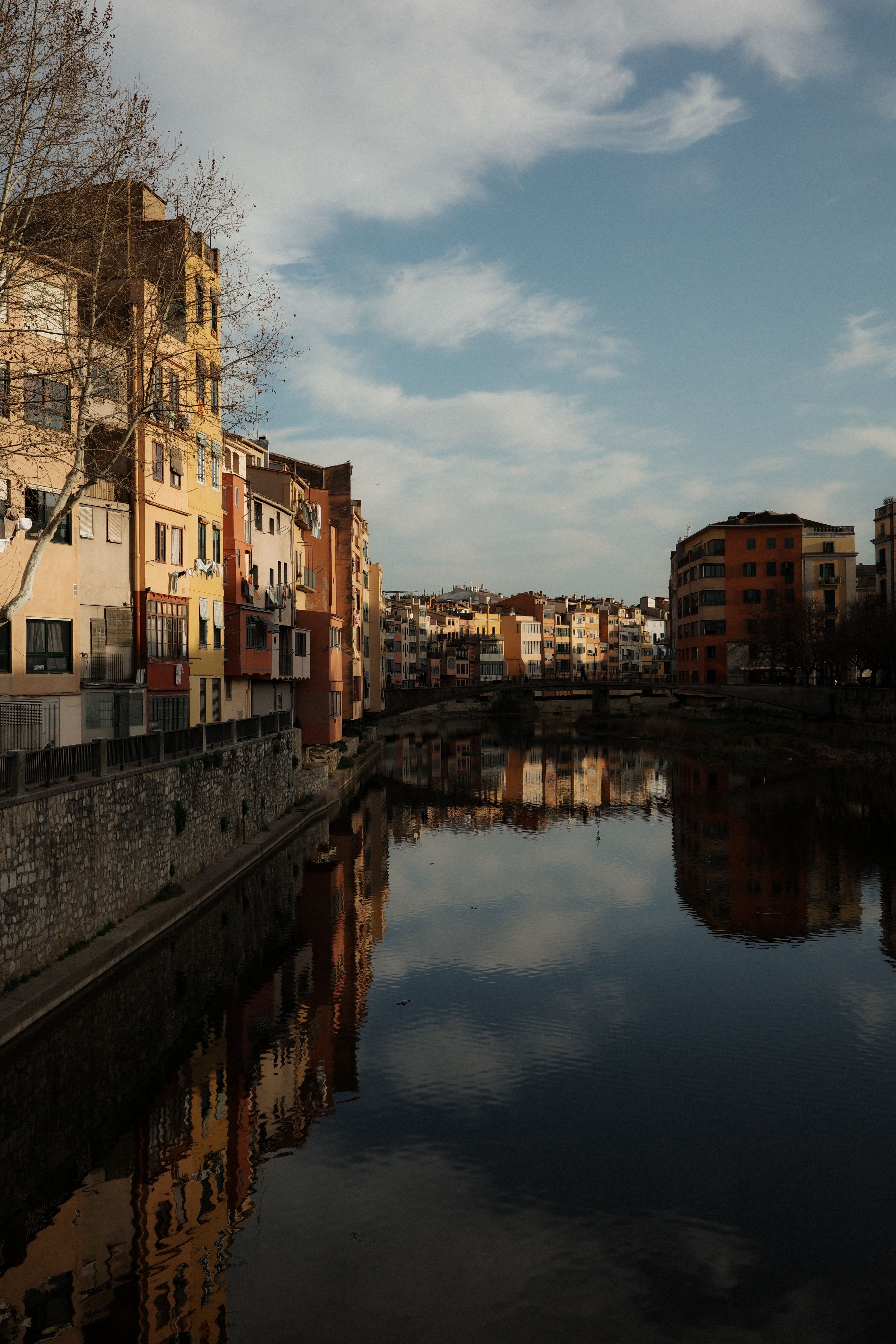 View of the Onyar and Apartment Buildings in Girona, Spain · Free Stock ...