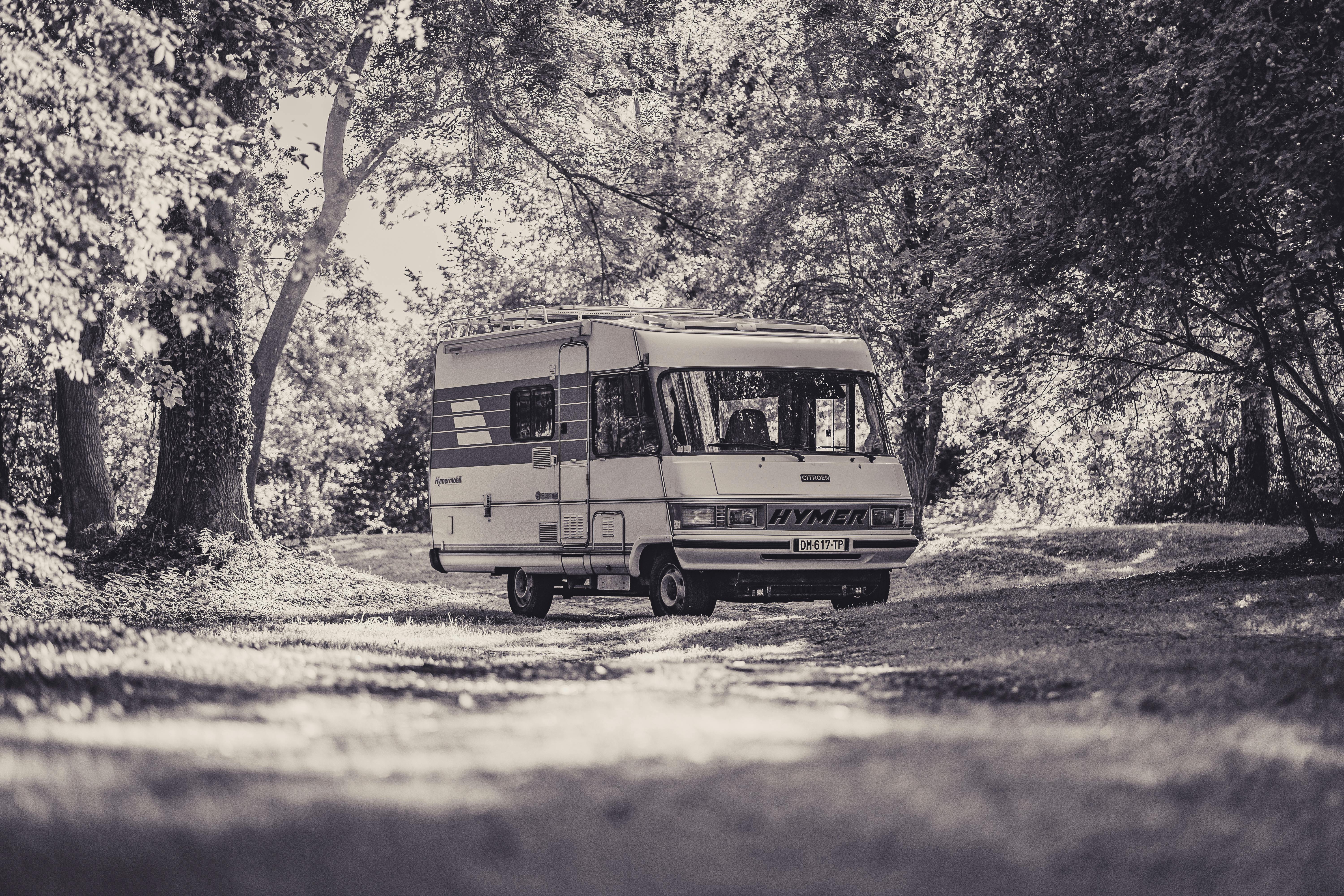 RV in Forest · Free Stock Photo