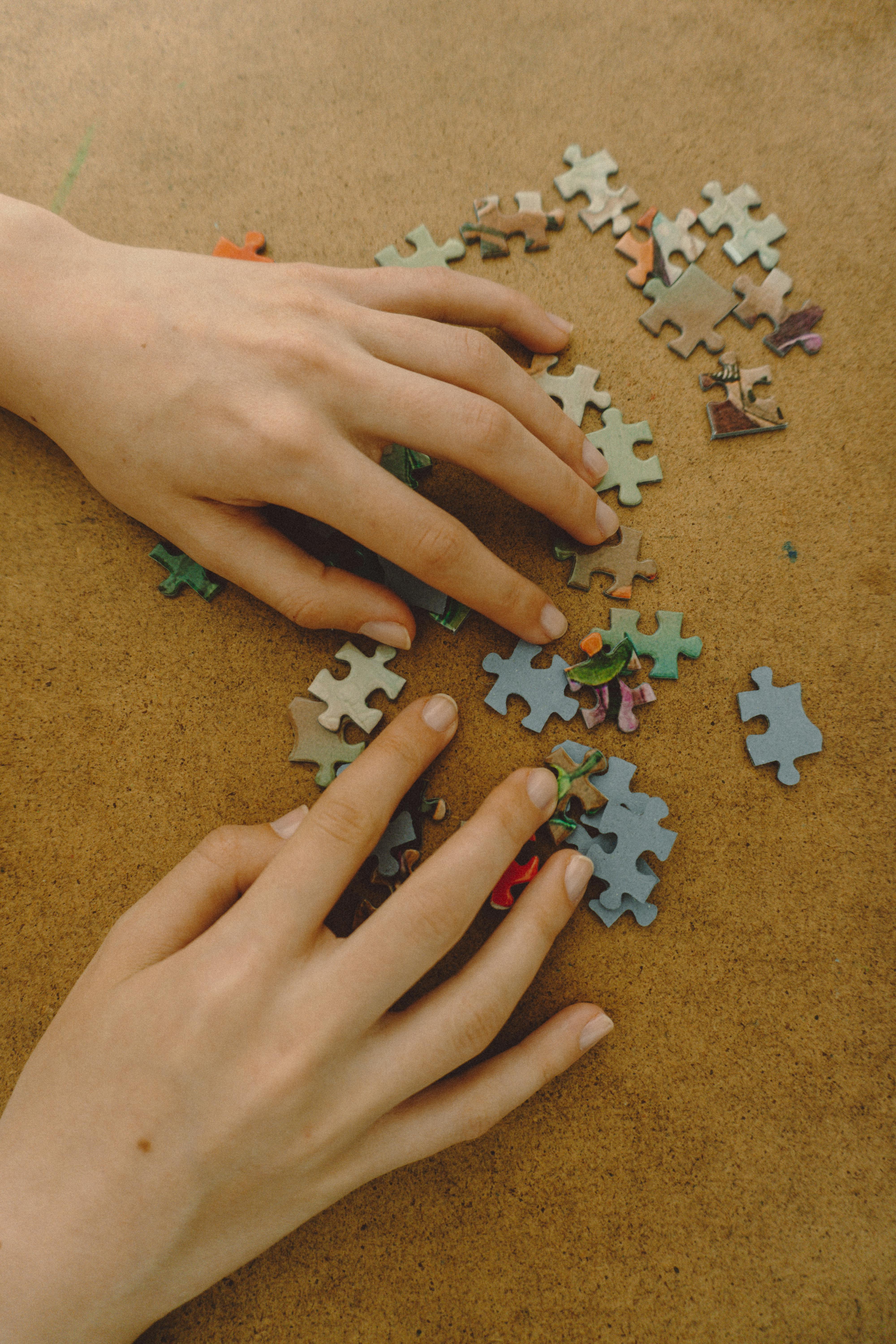 Brown Puzzle Pieces · Free Stock Photo
