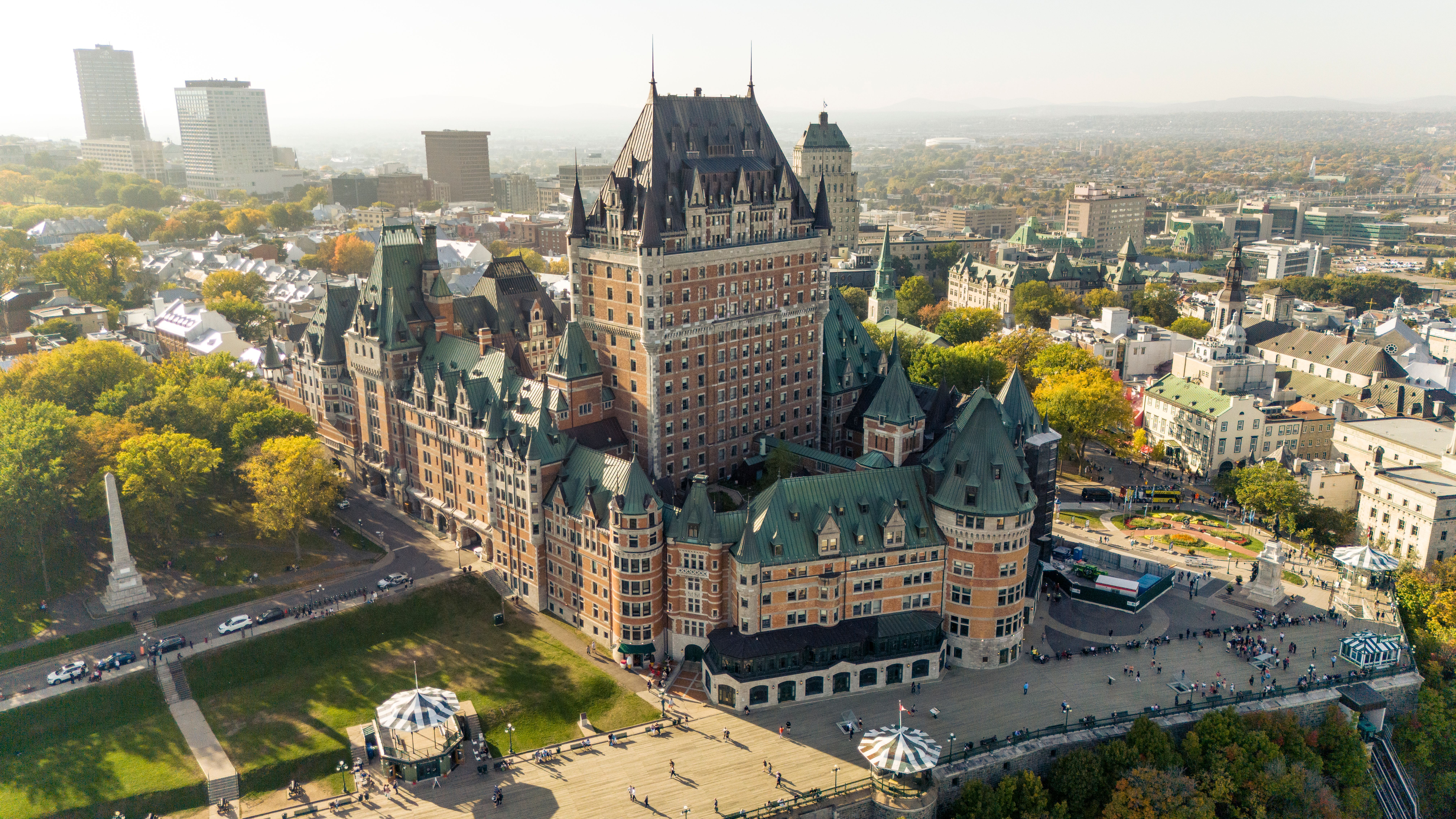 Aerial View of Château Frontenac, Quebec, Canada · Free Stock Photo