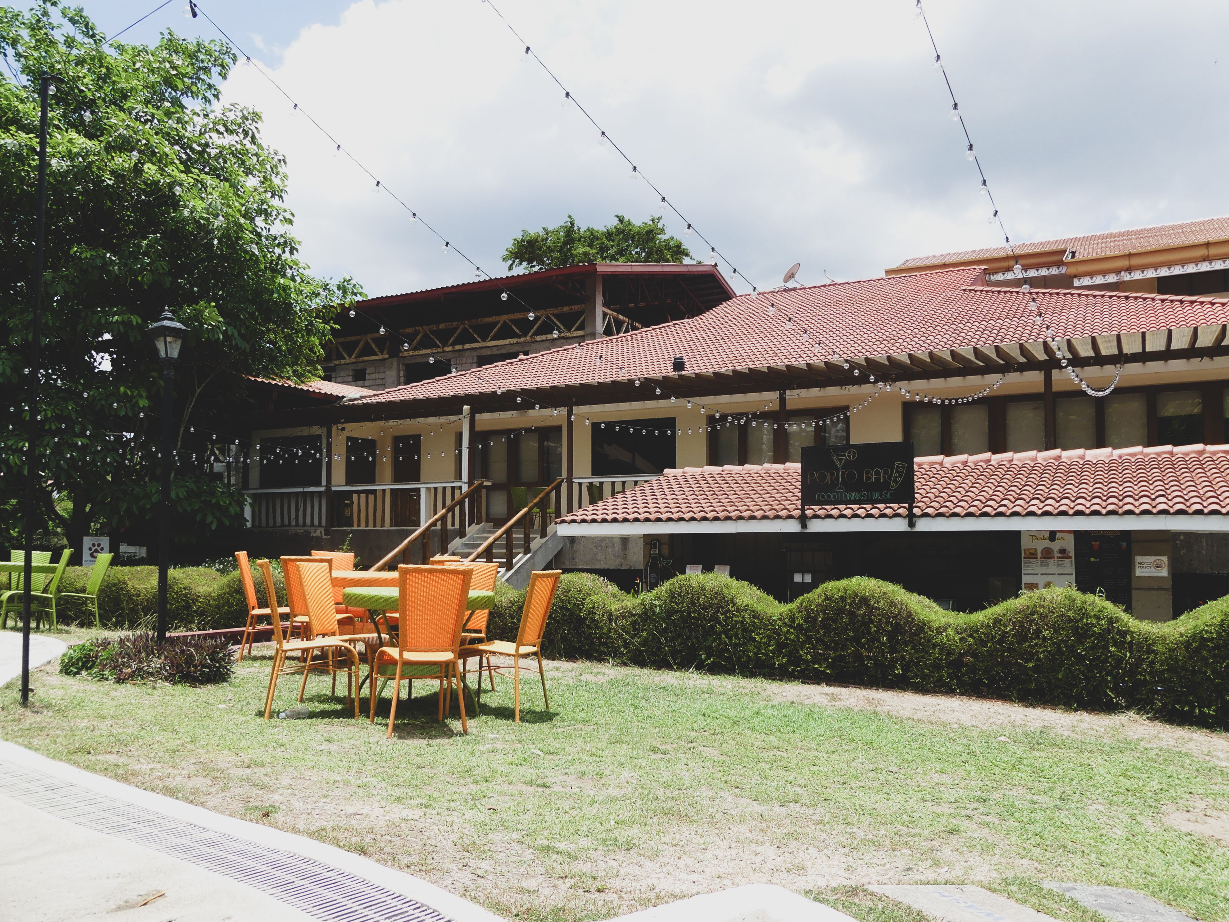 Chairs and a Round Table in Front of the Rest House in Philippines ...