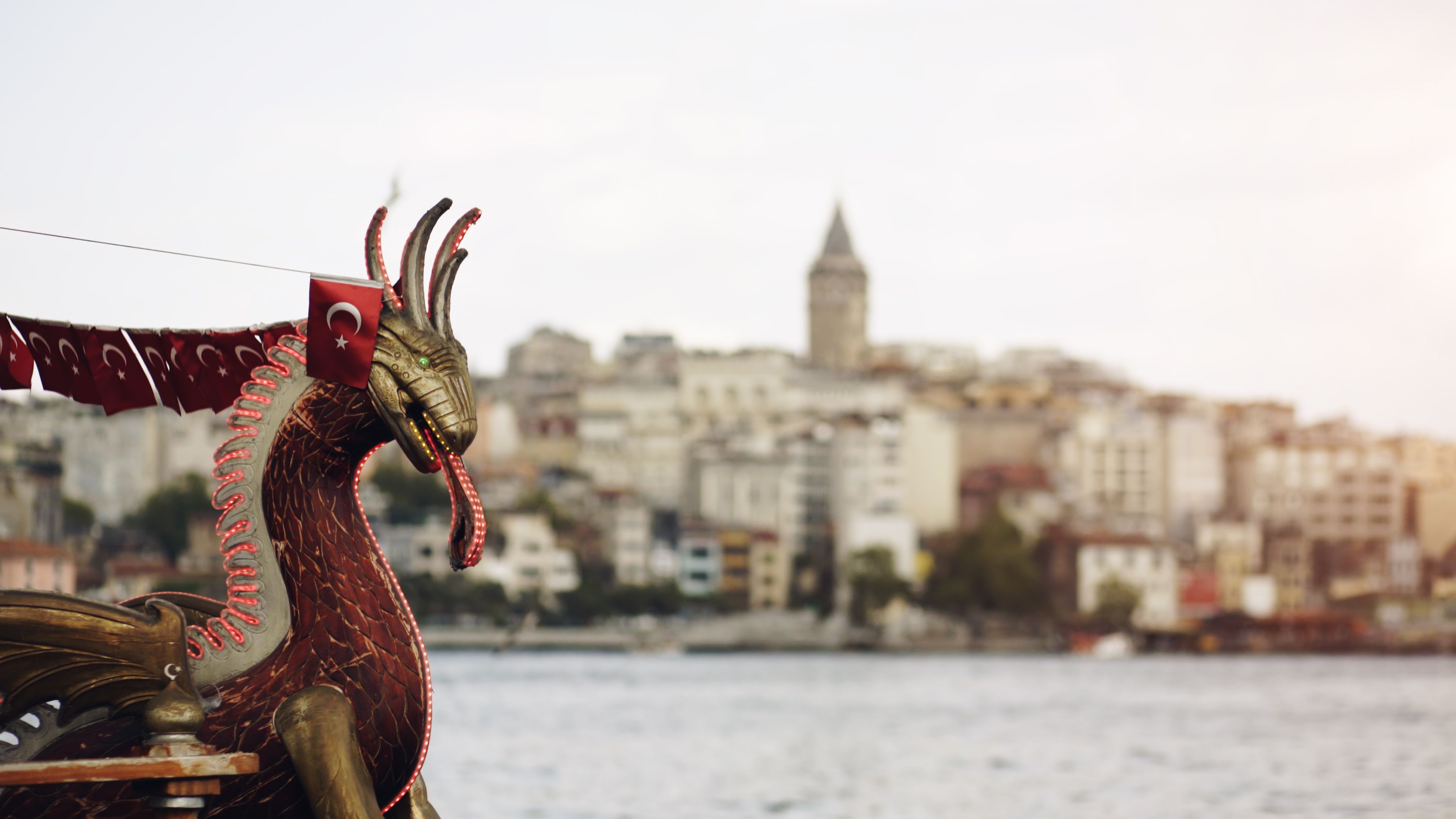 Dragon Boat on Sea Coast in Istanbul · Free Stock Photo