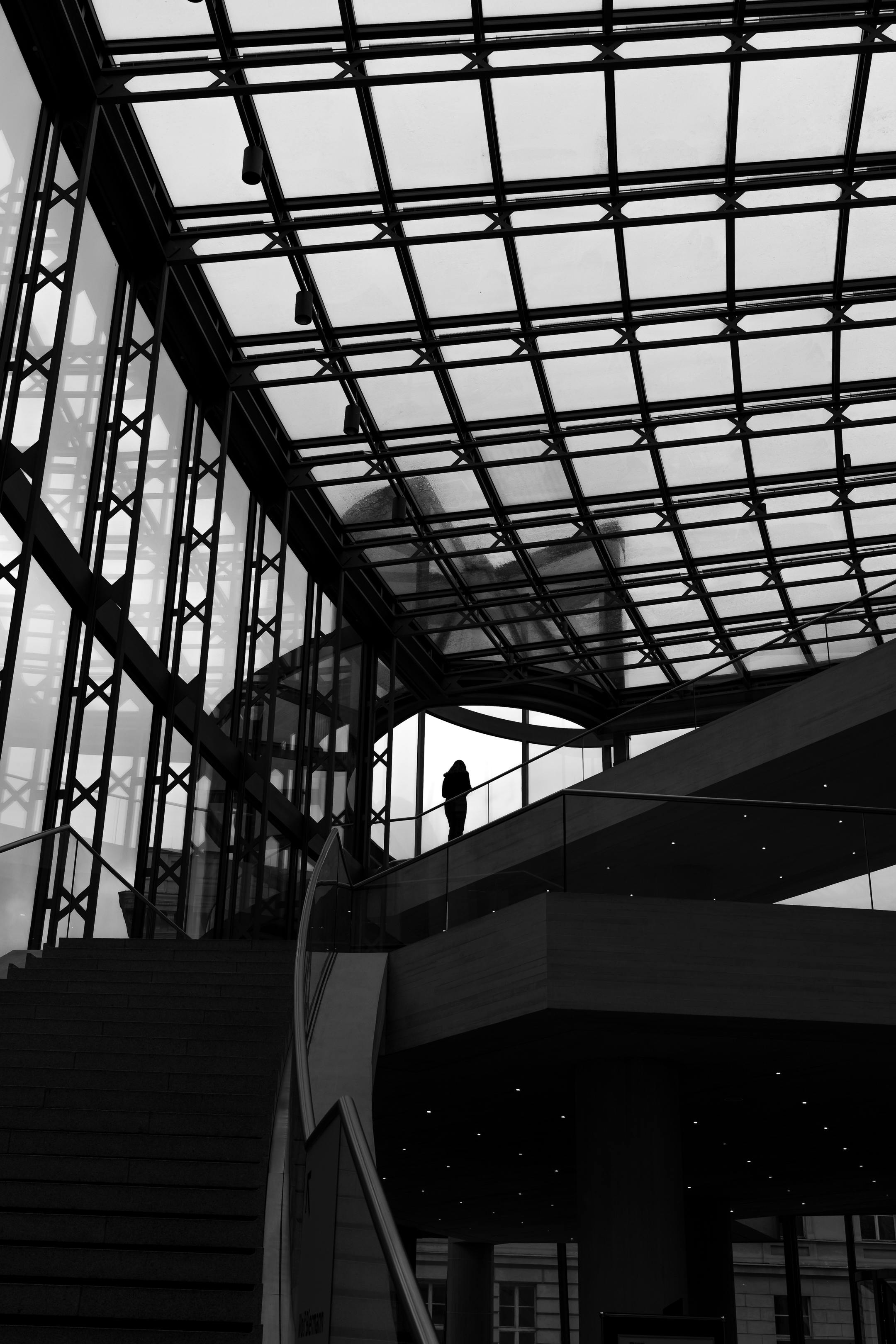 Low Angle Shot of Triangle Stairs in a Tall Building · Free Stock Photo