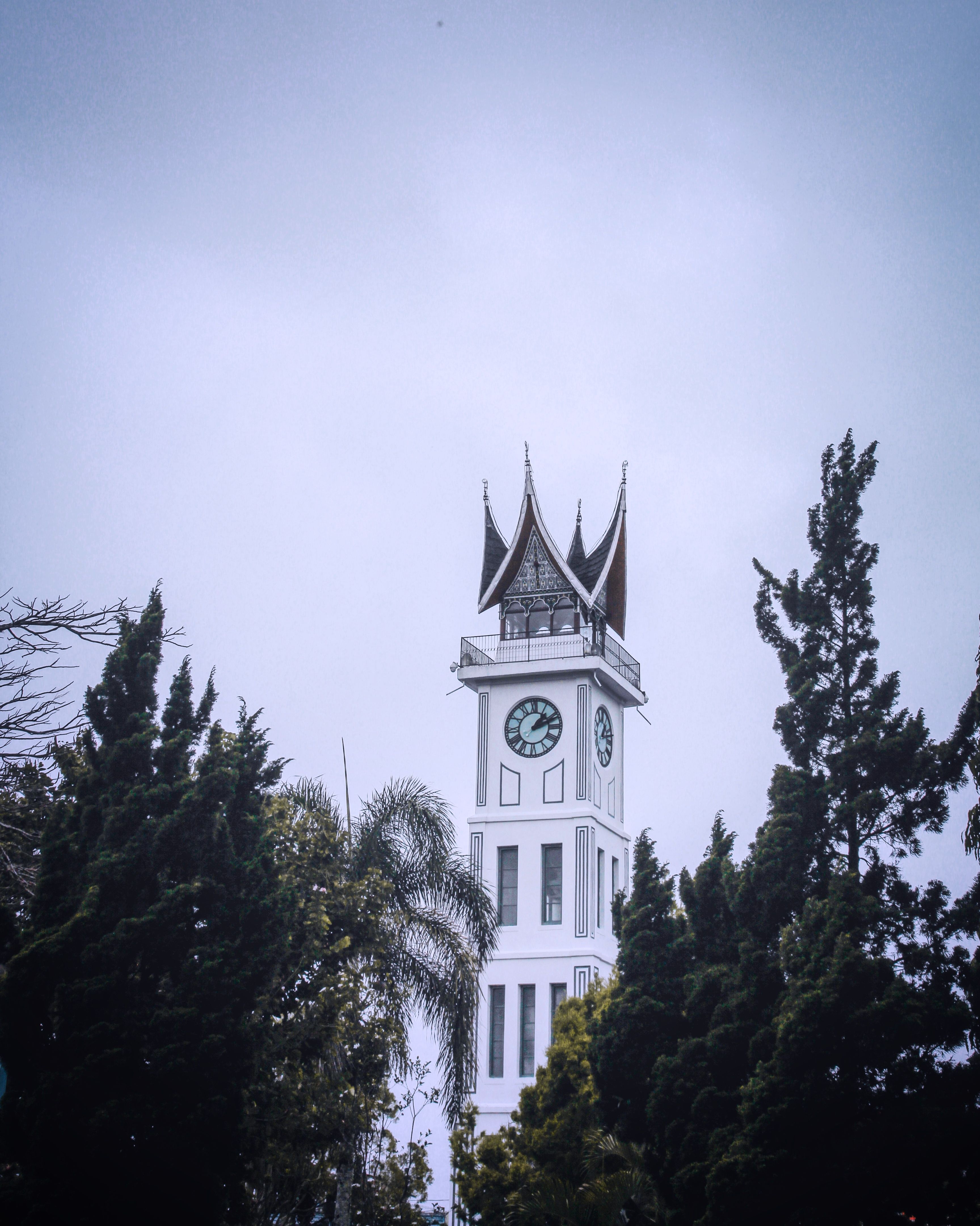 White and Grey Clock Tower · Free Stock Photo