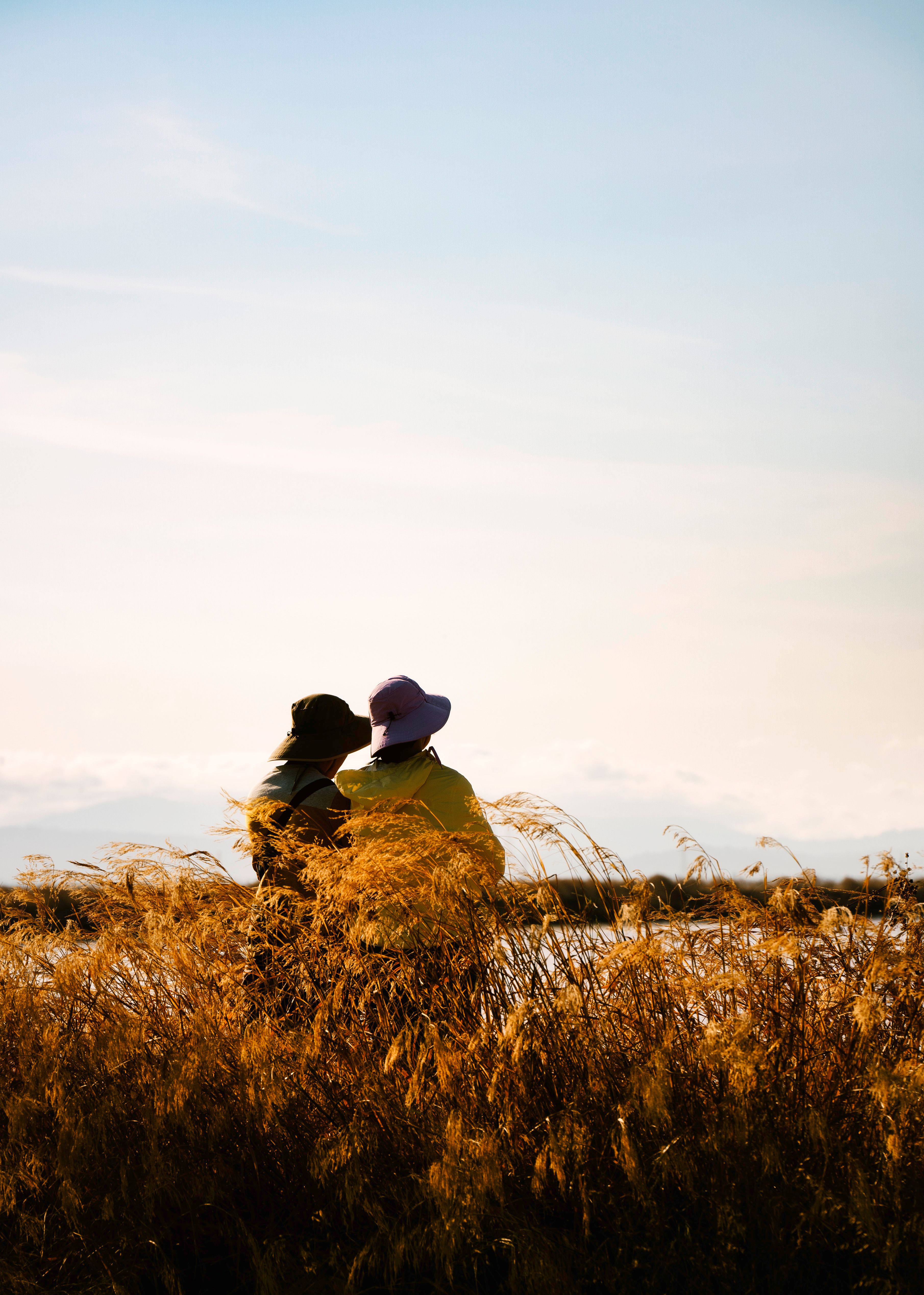 Two People Leaning on Tree · Free Stock Photo