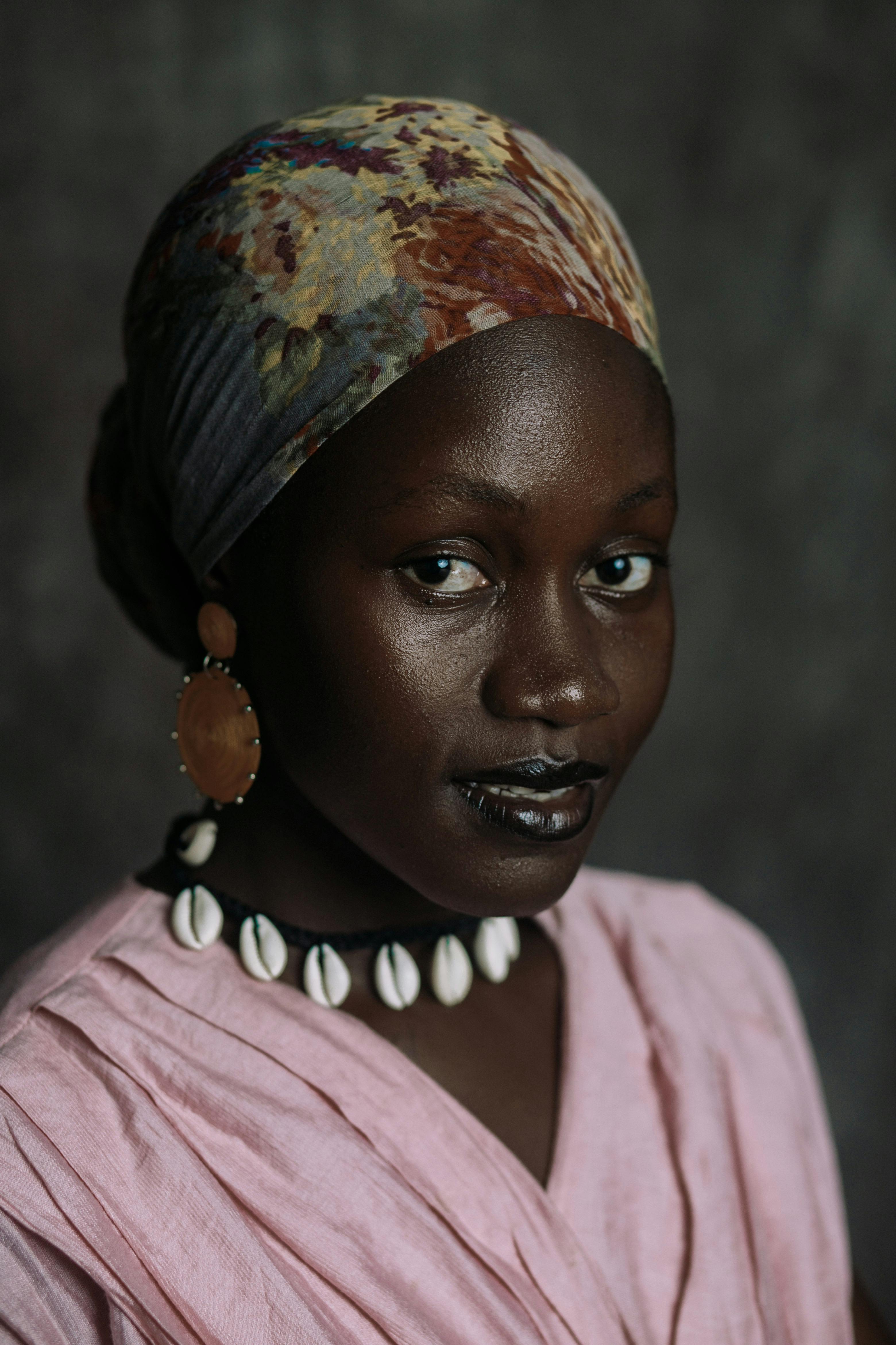 Close-up of a Woman in a Headscarf · Free Stock Photo