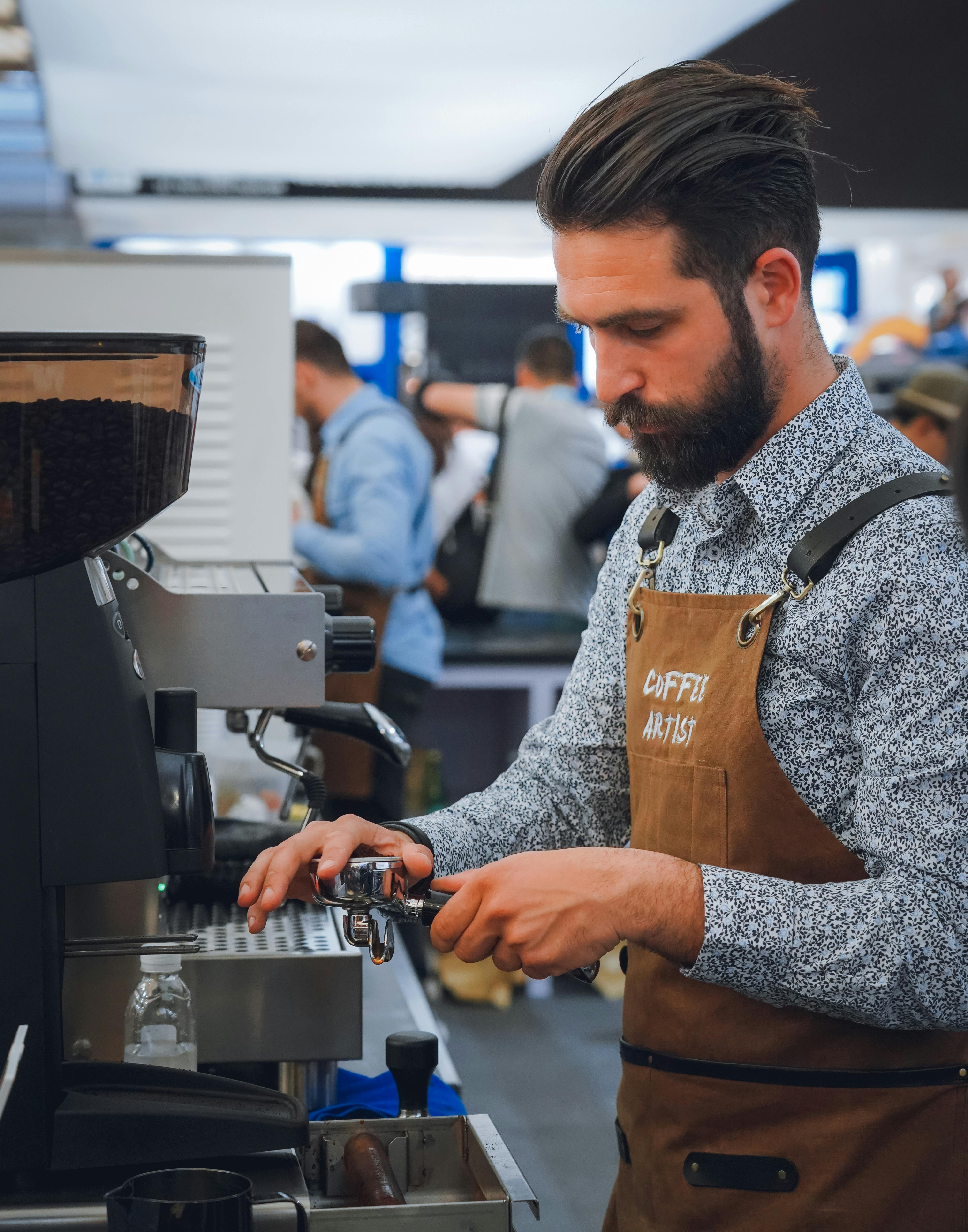 Man Using Espresso Maker · Free Stock Photo
