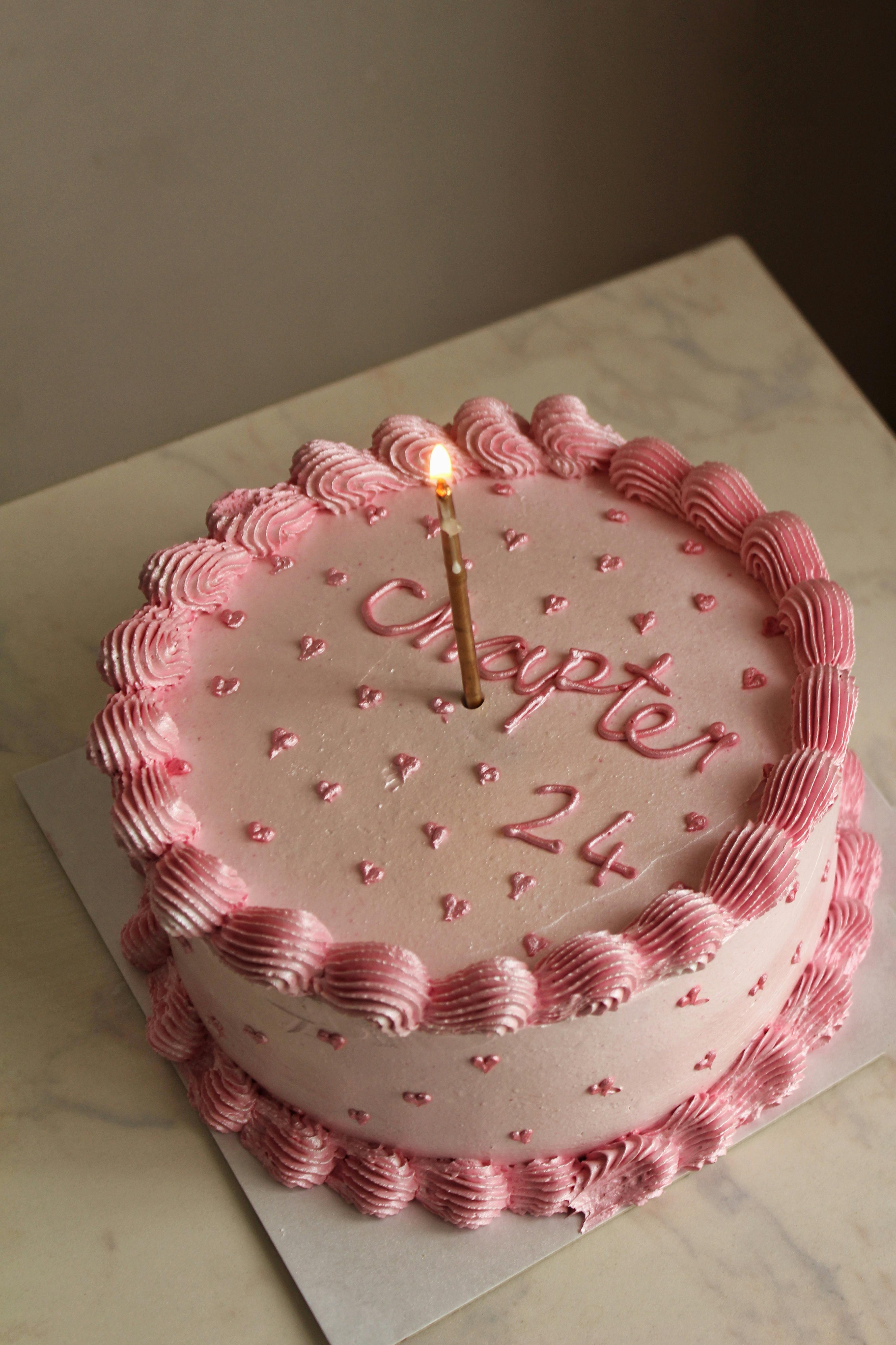 Pink Birthday Cake · Free Stock Photo
