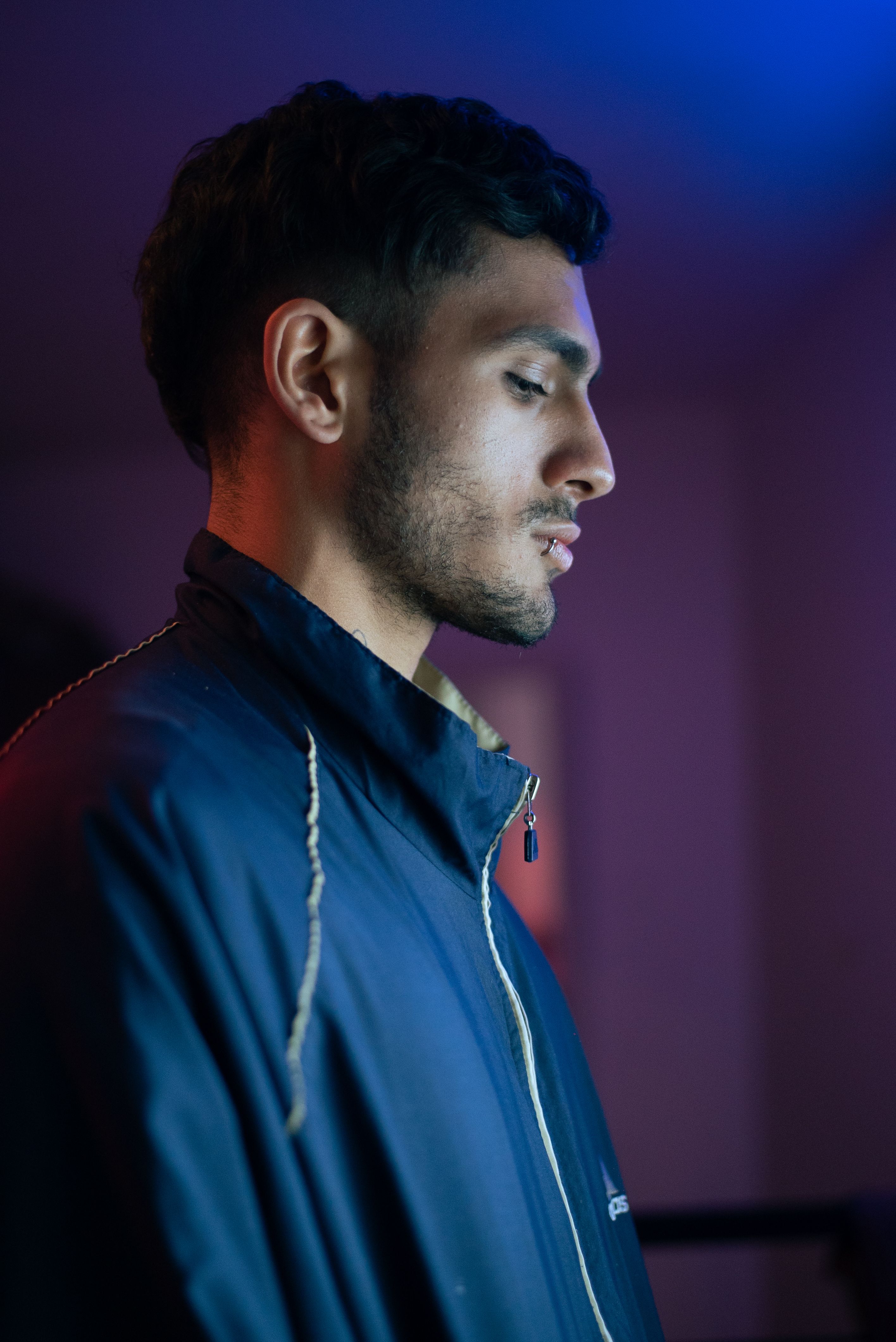 Side View of a Young Man with a Stubble · Free Stock Photo