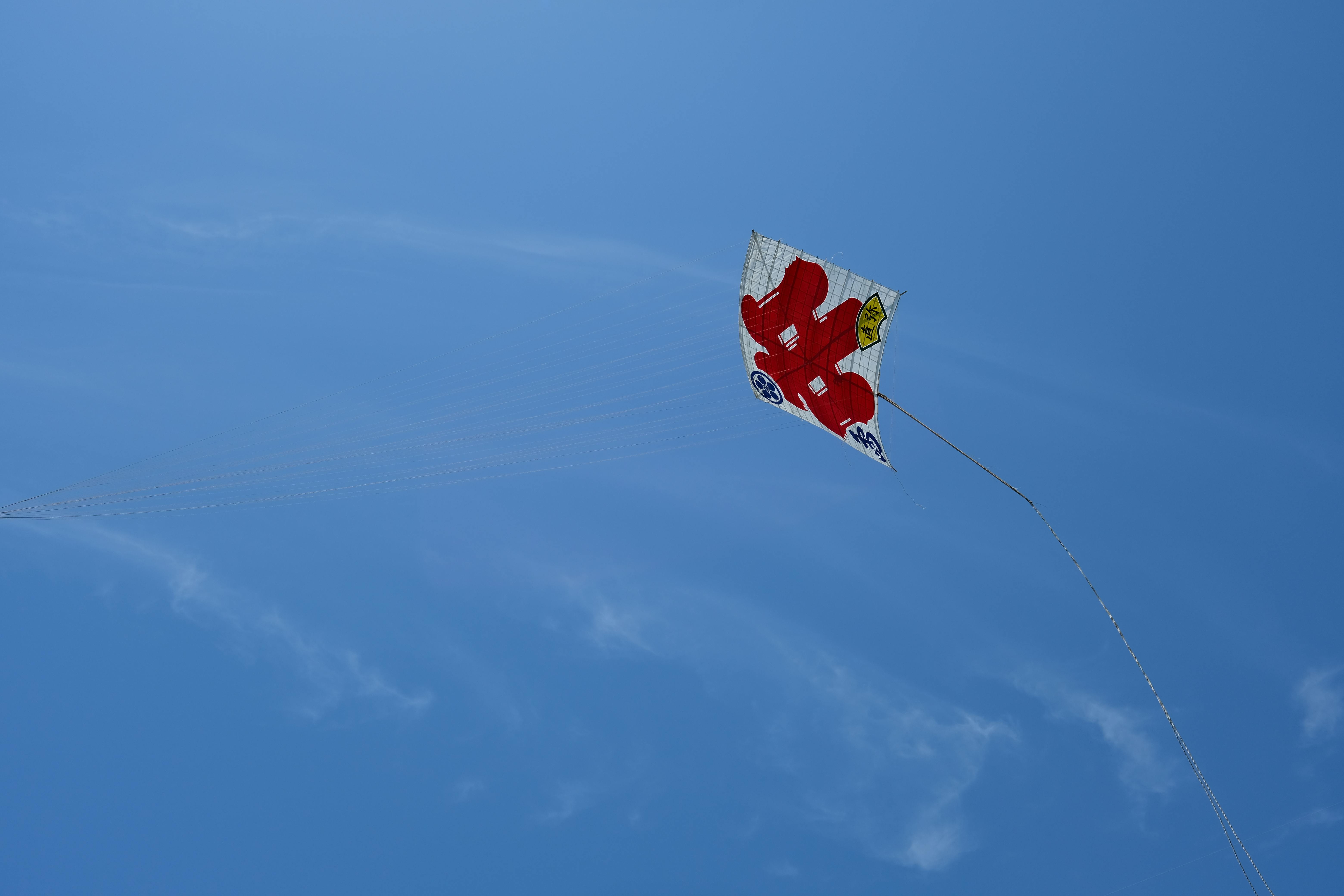 View of a Kite Flying against a Clear, Blue Sky at the Hamamatsu Kite ...