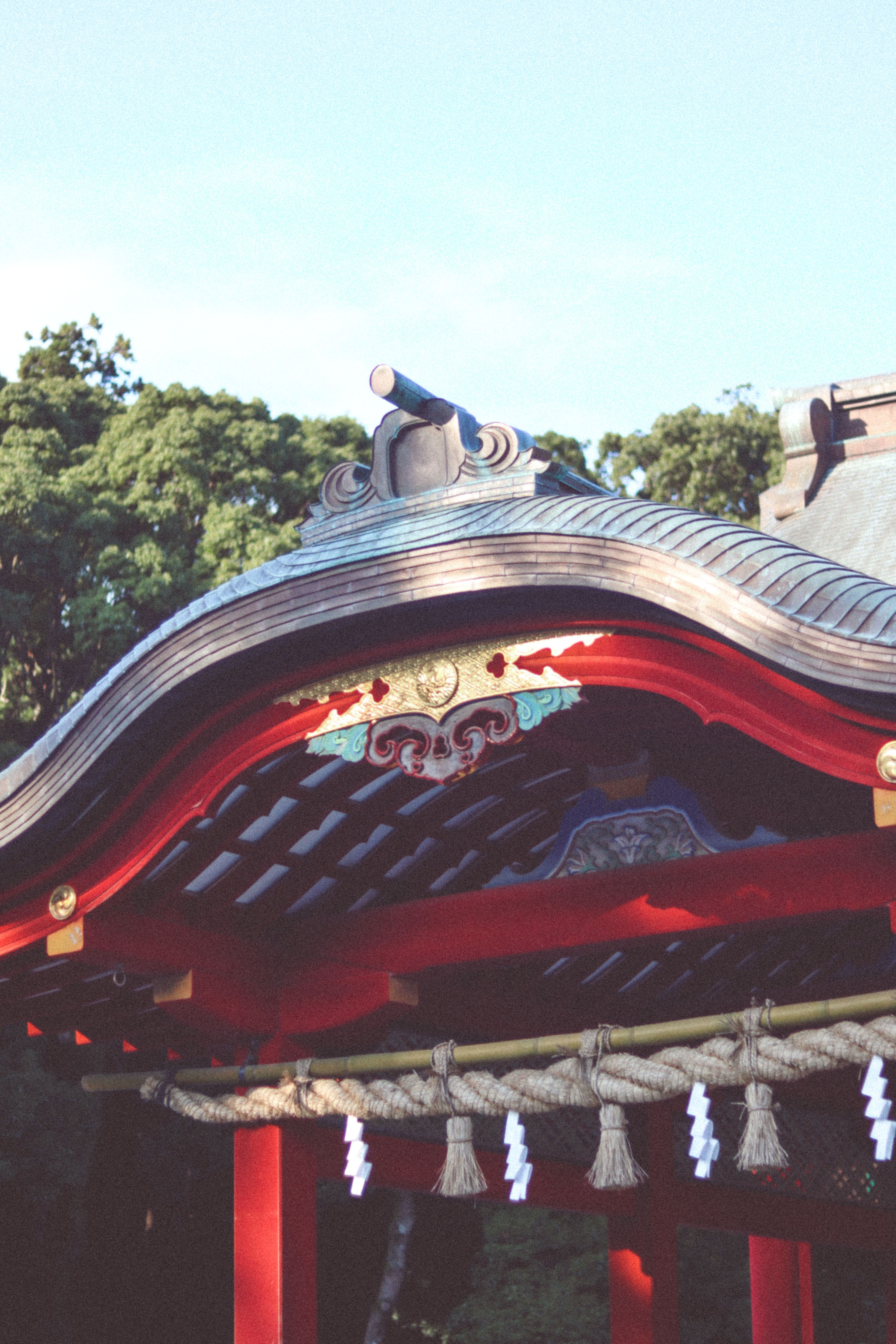 Roof over Red Shrine · Free Stock Photo