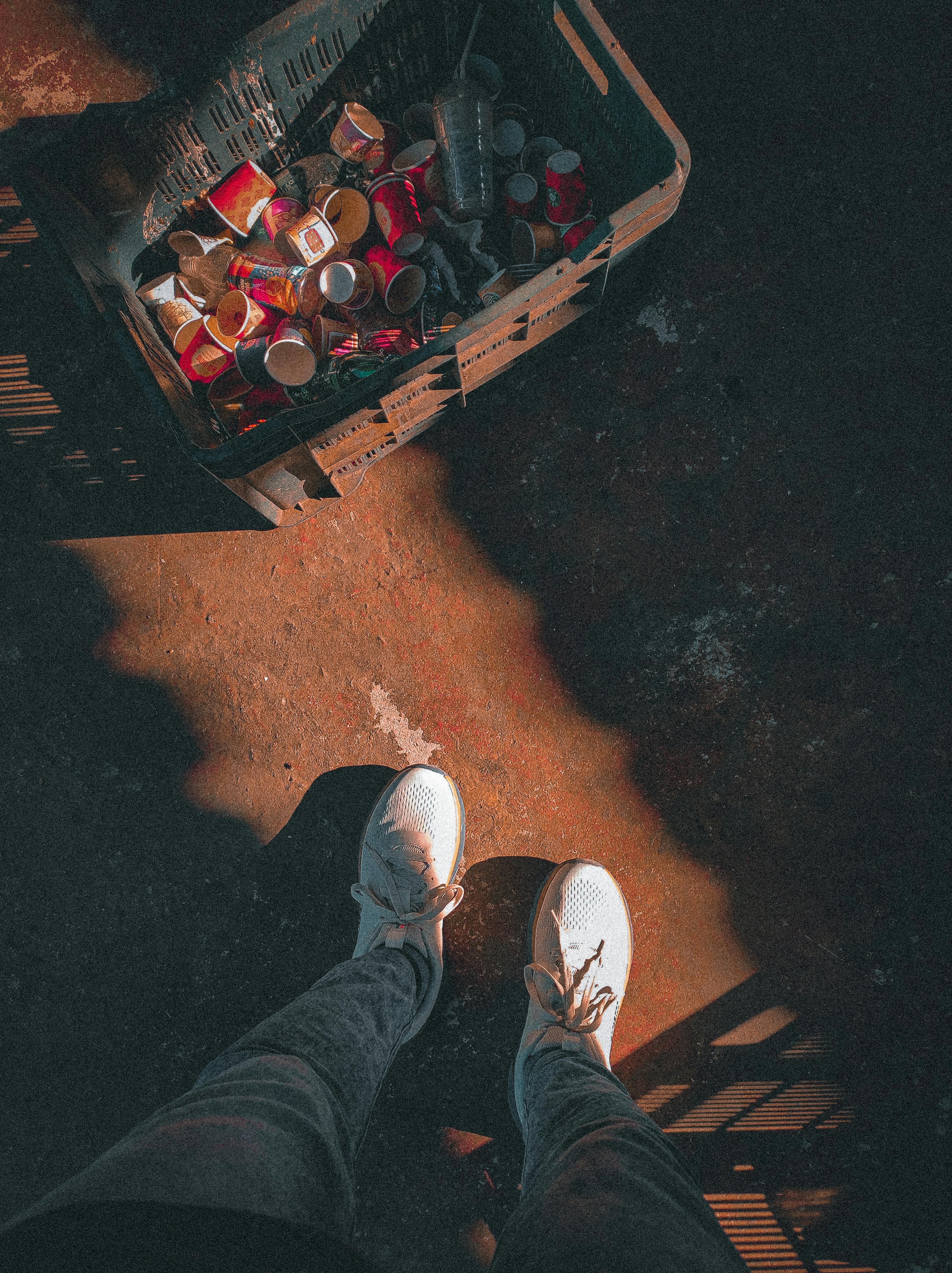 Crumpled fast food packaging · Free Stock Photo