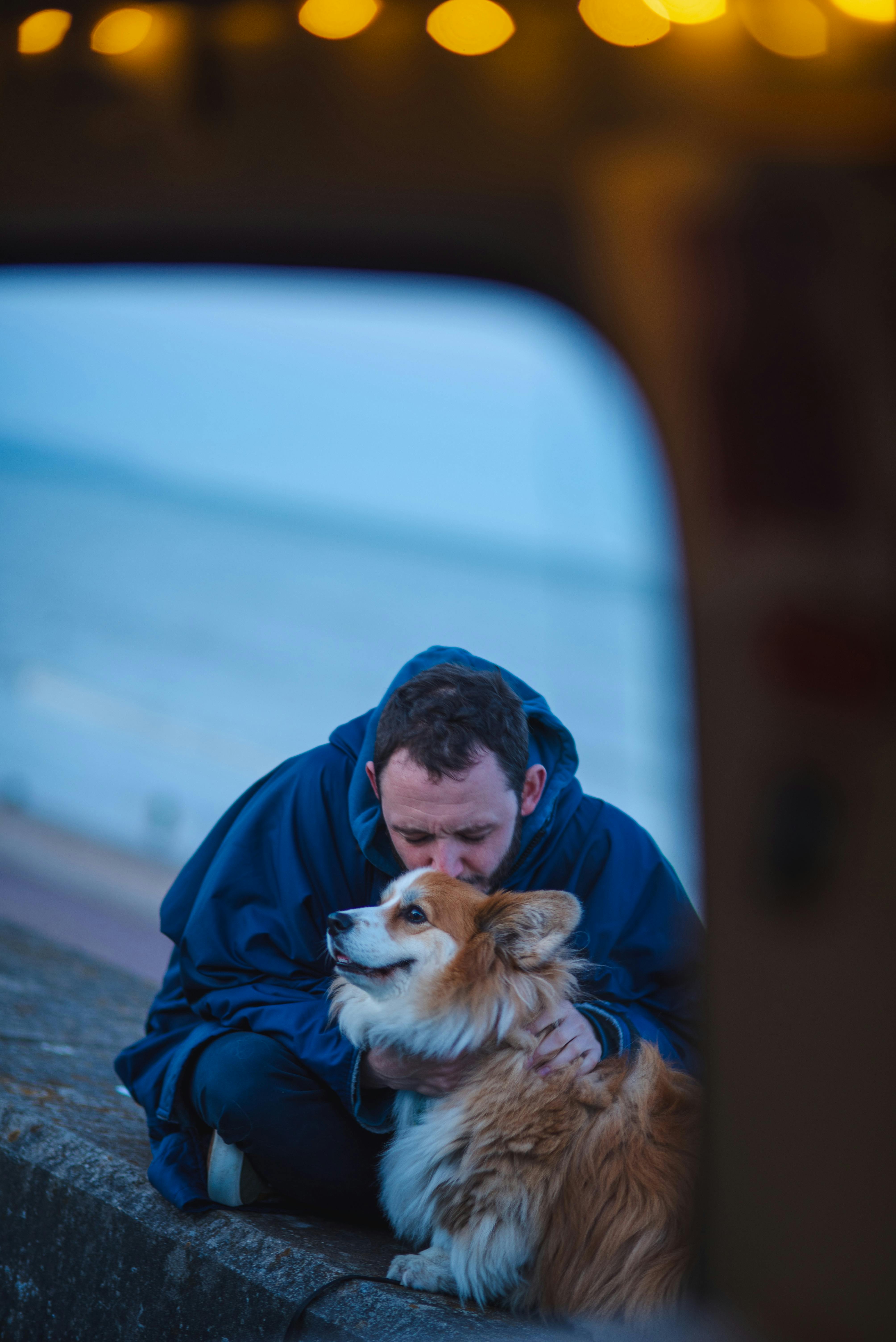 Man Kissing His Dog · Free Stock Photo