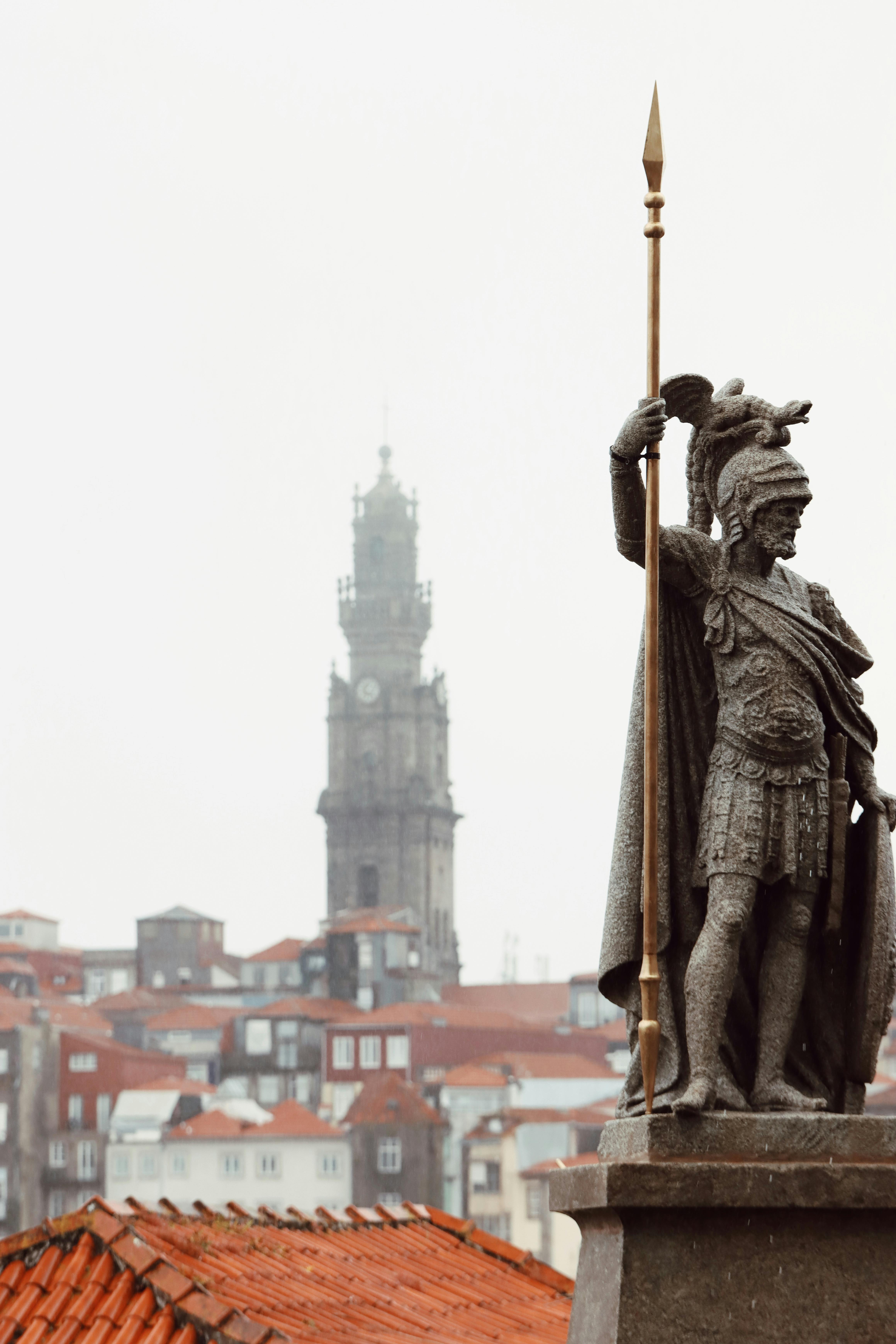 Ancient Warrior Statue in Porto in Portugal · Free Stock Photo