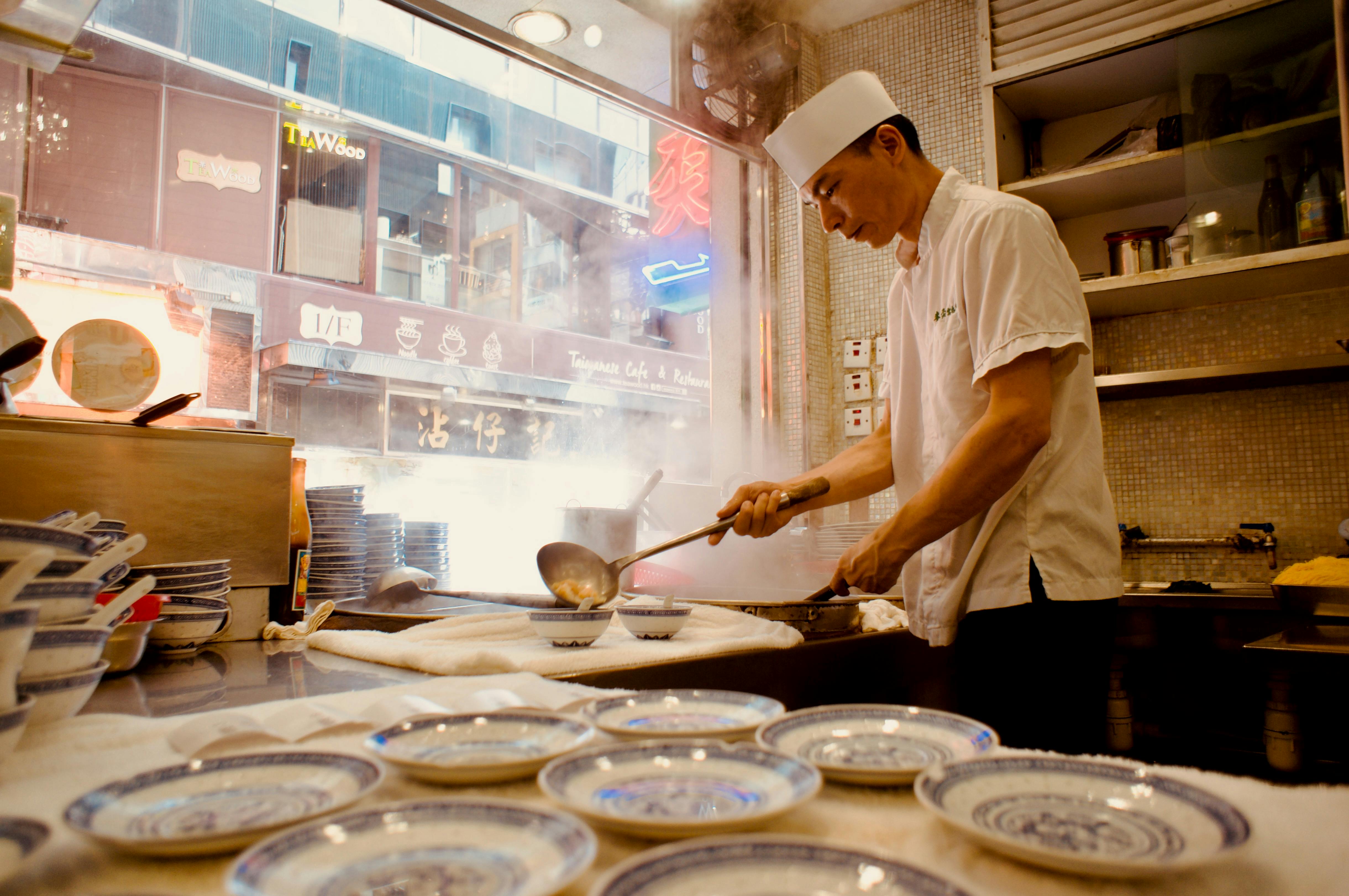 Man Working in Restaurant Kitchen · Free Stock Photo