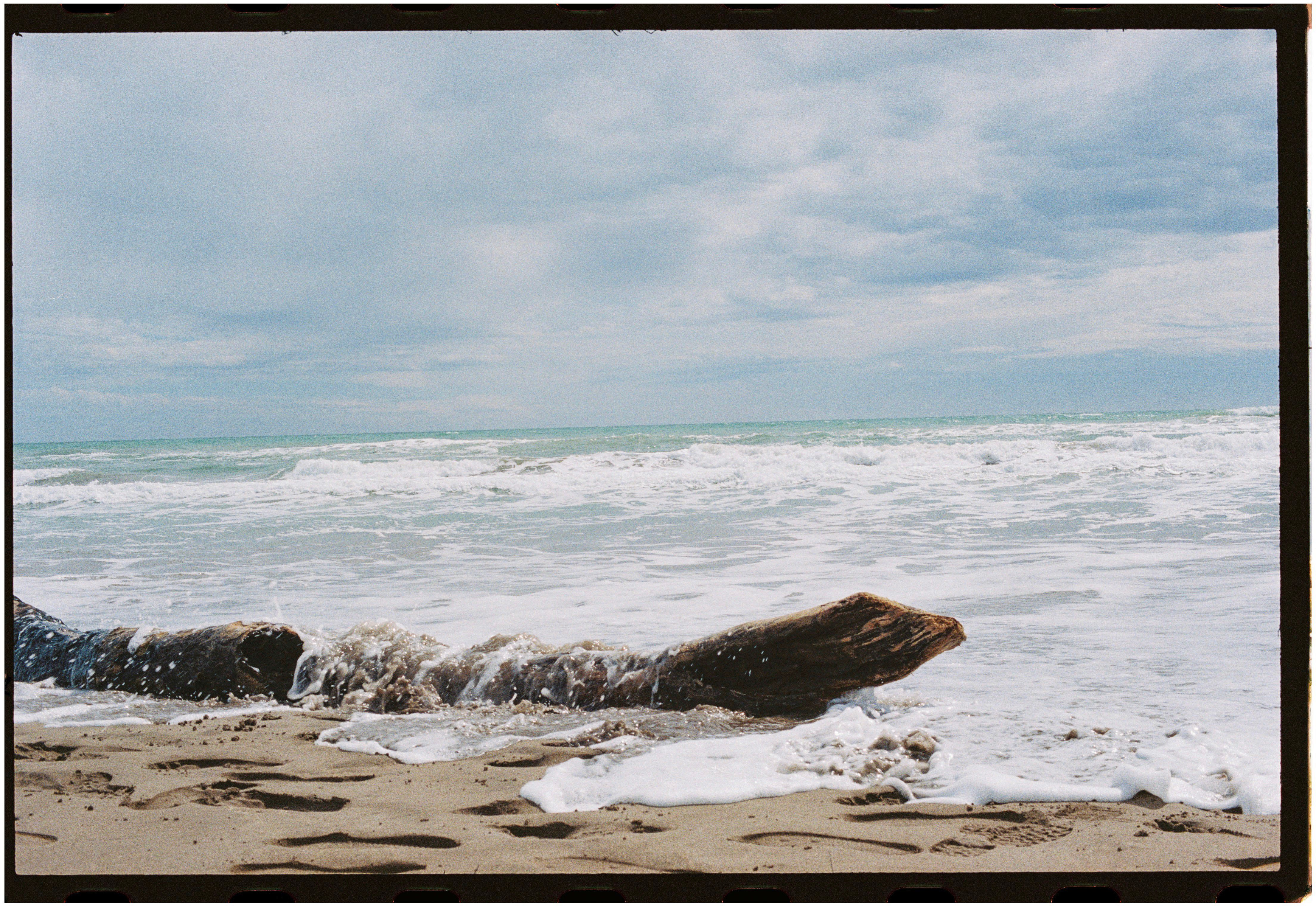 View of Waves Washing Up the Beach · Free Stock Photo