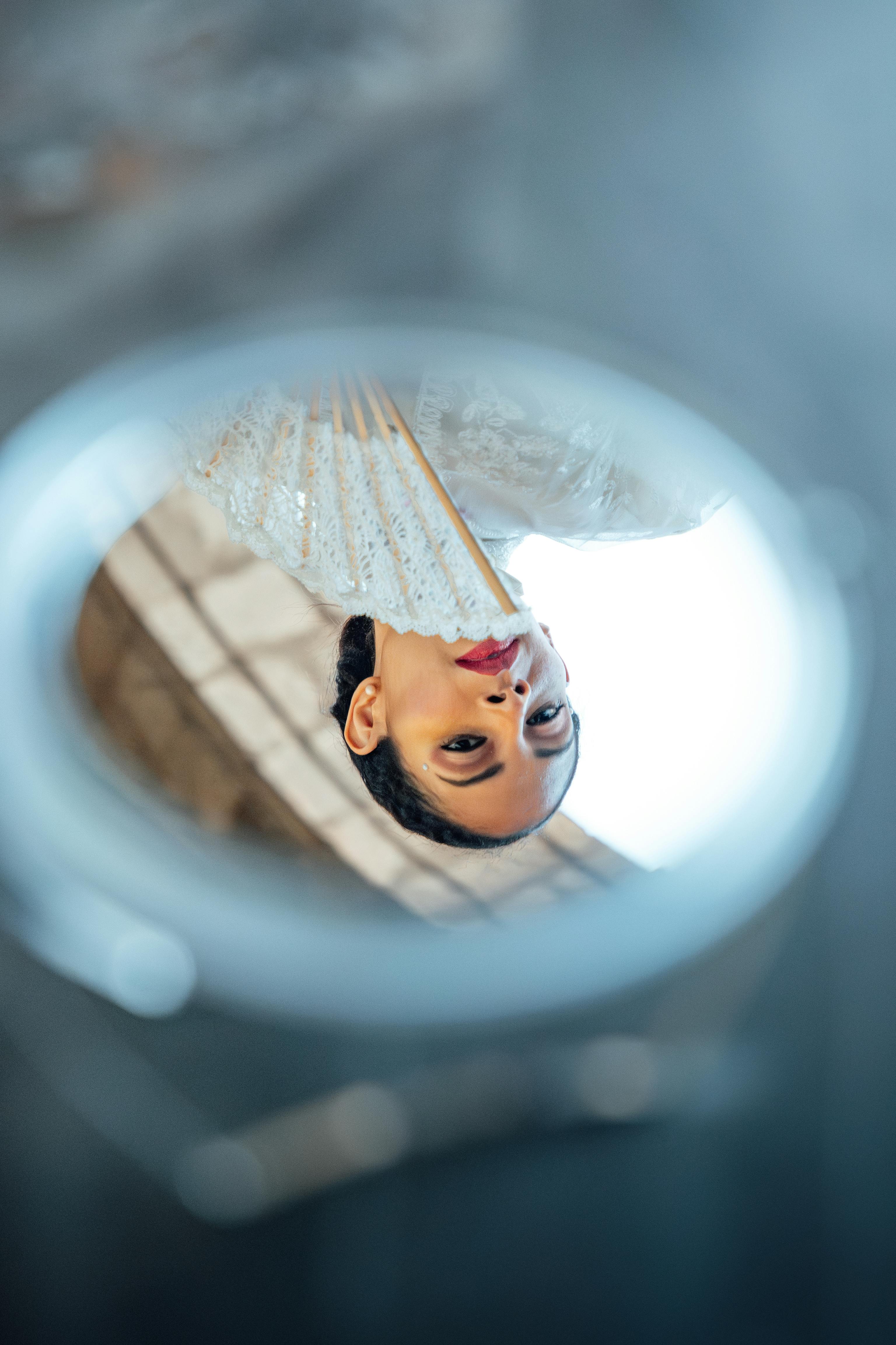 Brunette Woman Reflection in Mirror · Free Stock Photo