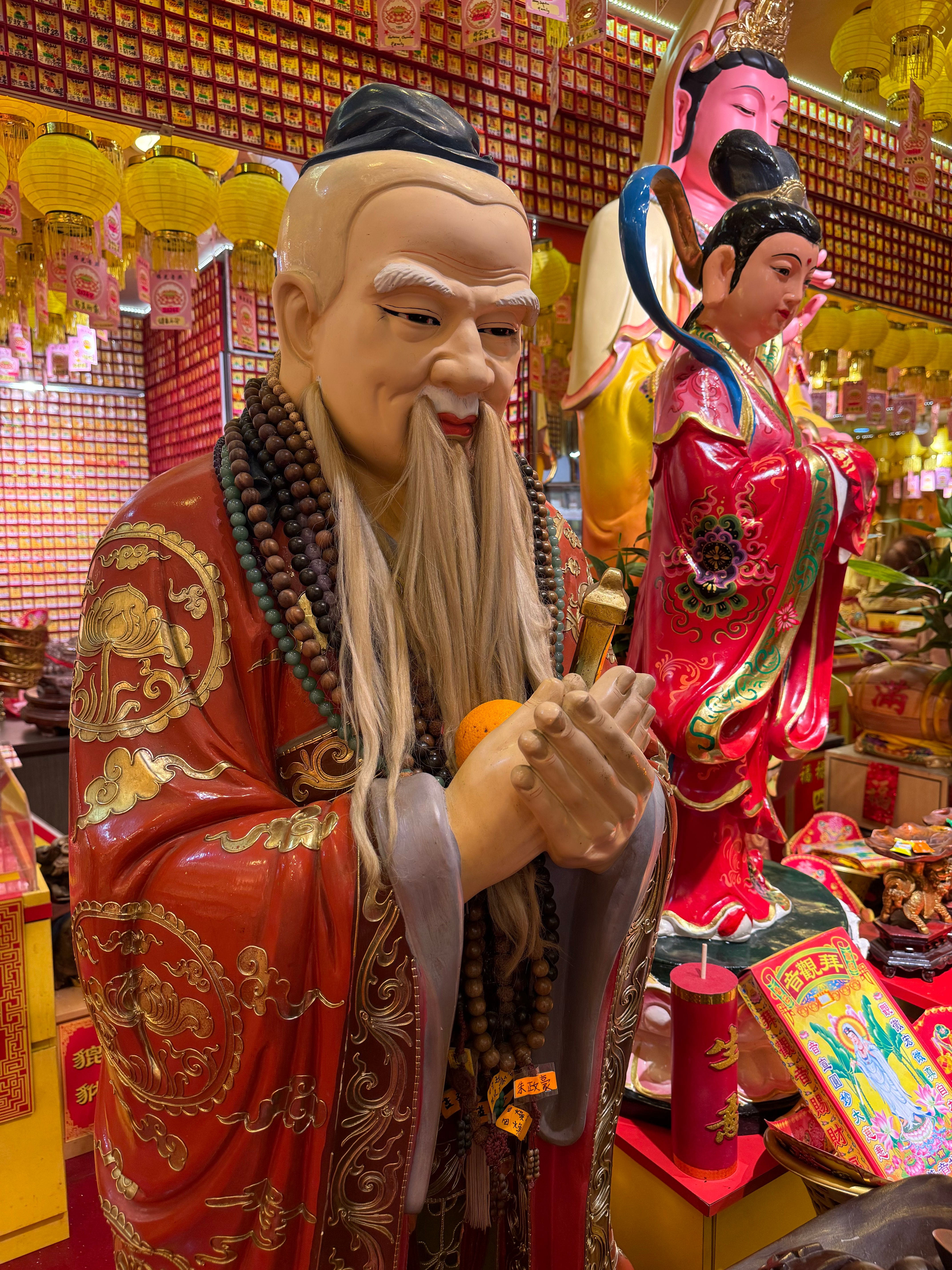 Statue with Beard in Buddhist Temple · Free Stock Photo