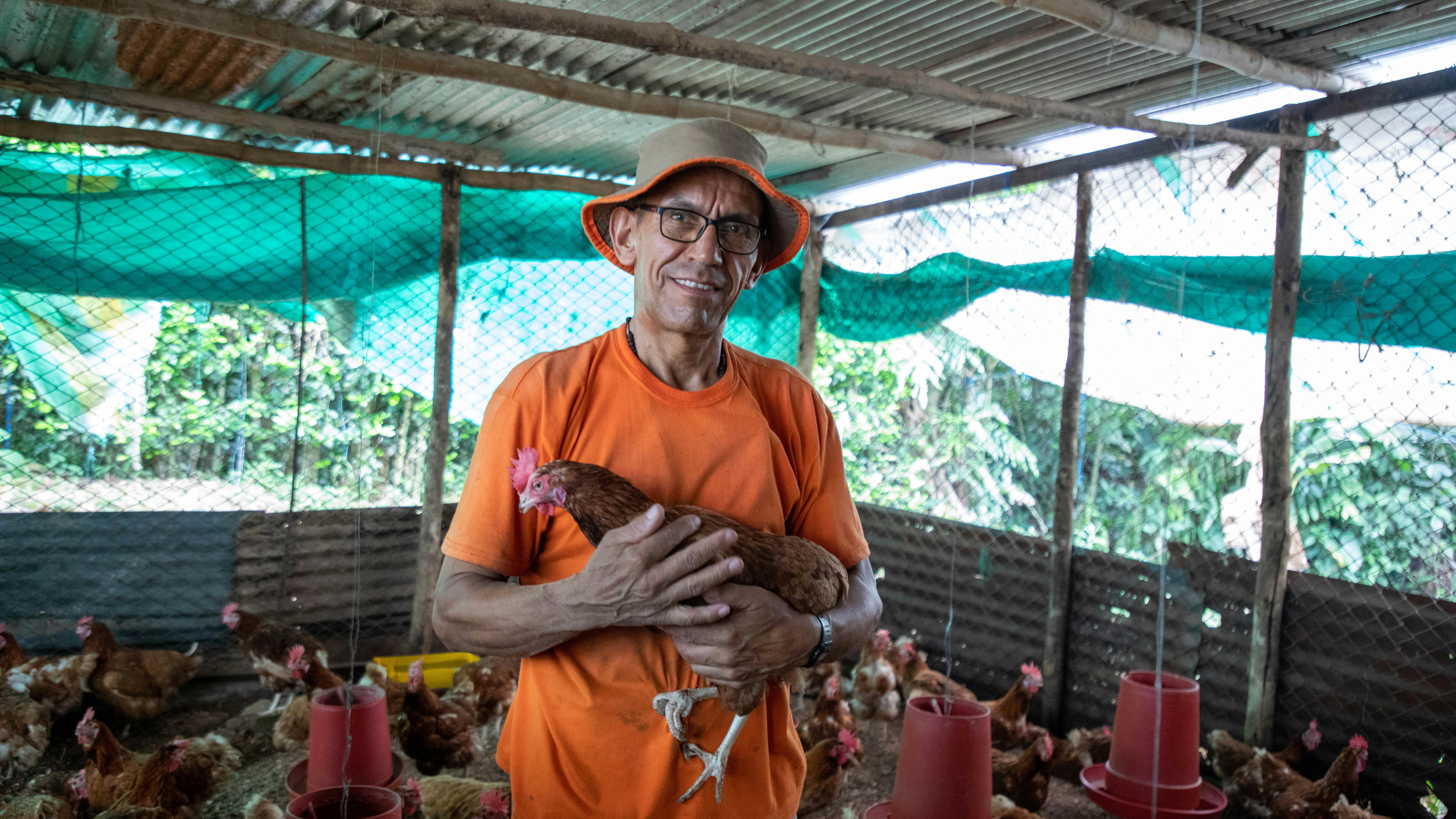 Man Holding a Chicken · Free Stock Photo