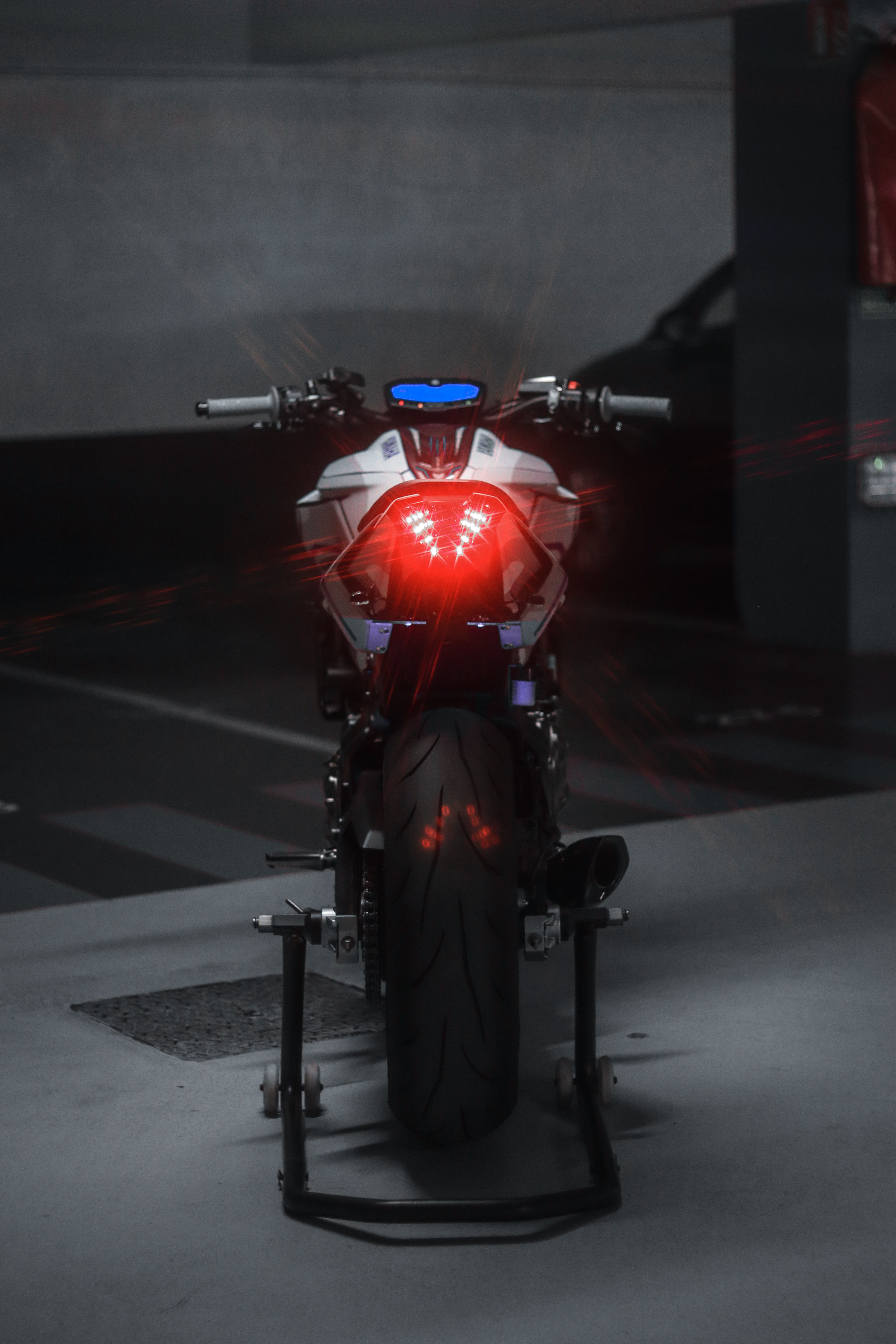 Back View of a Motorcycle · Free Stock Photo