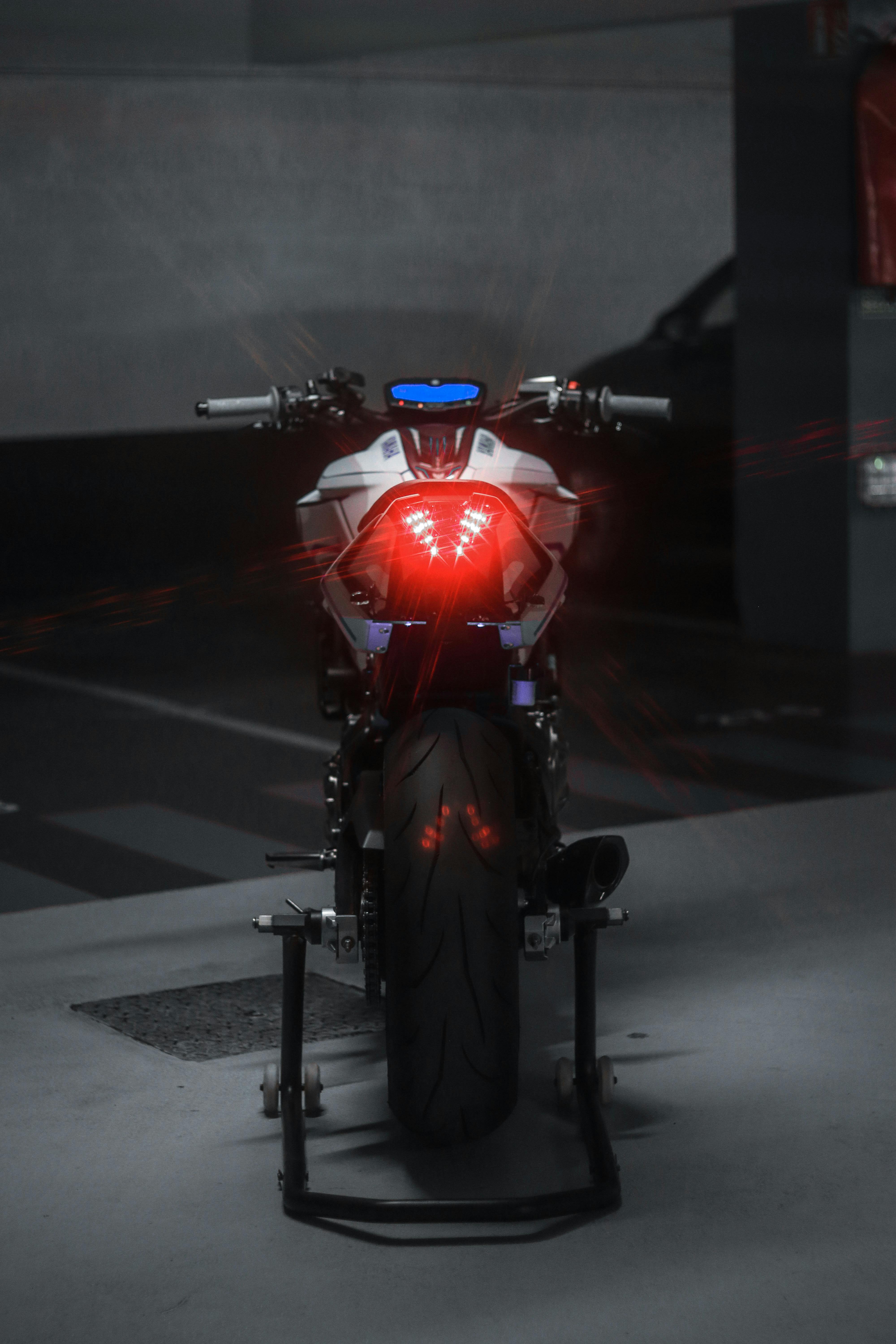 Back View of a Motorcycle · Free Stock Photo