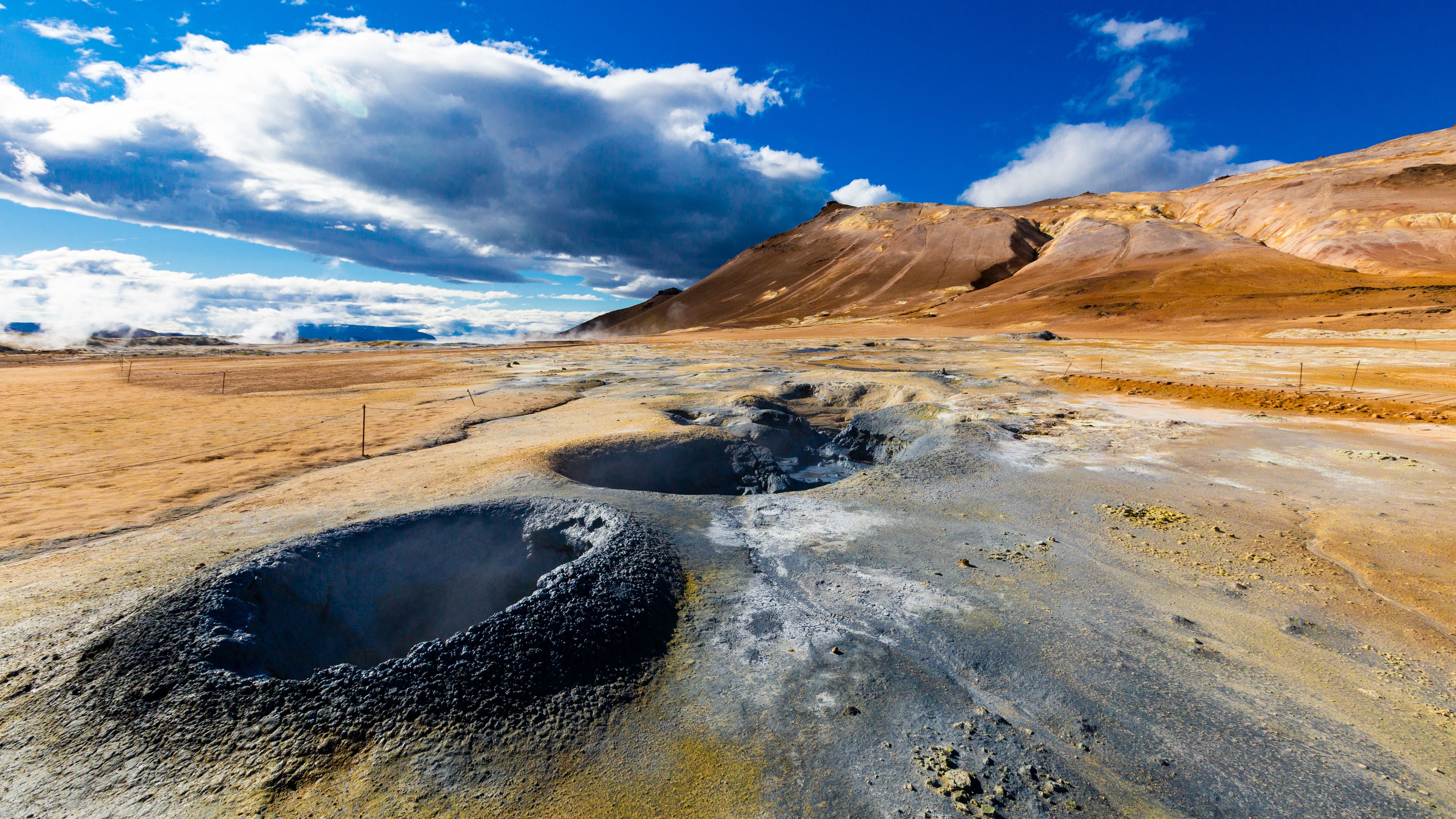 Geysers in a Valley · Free Stock Photo