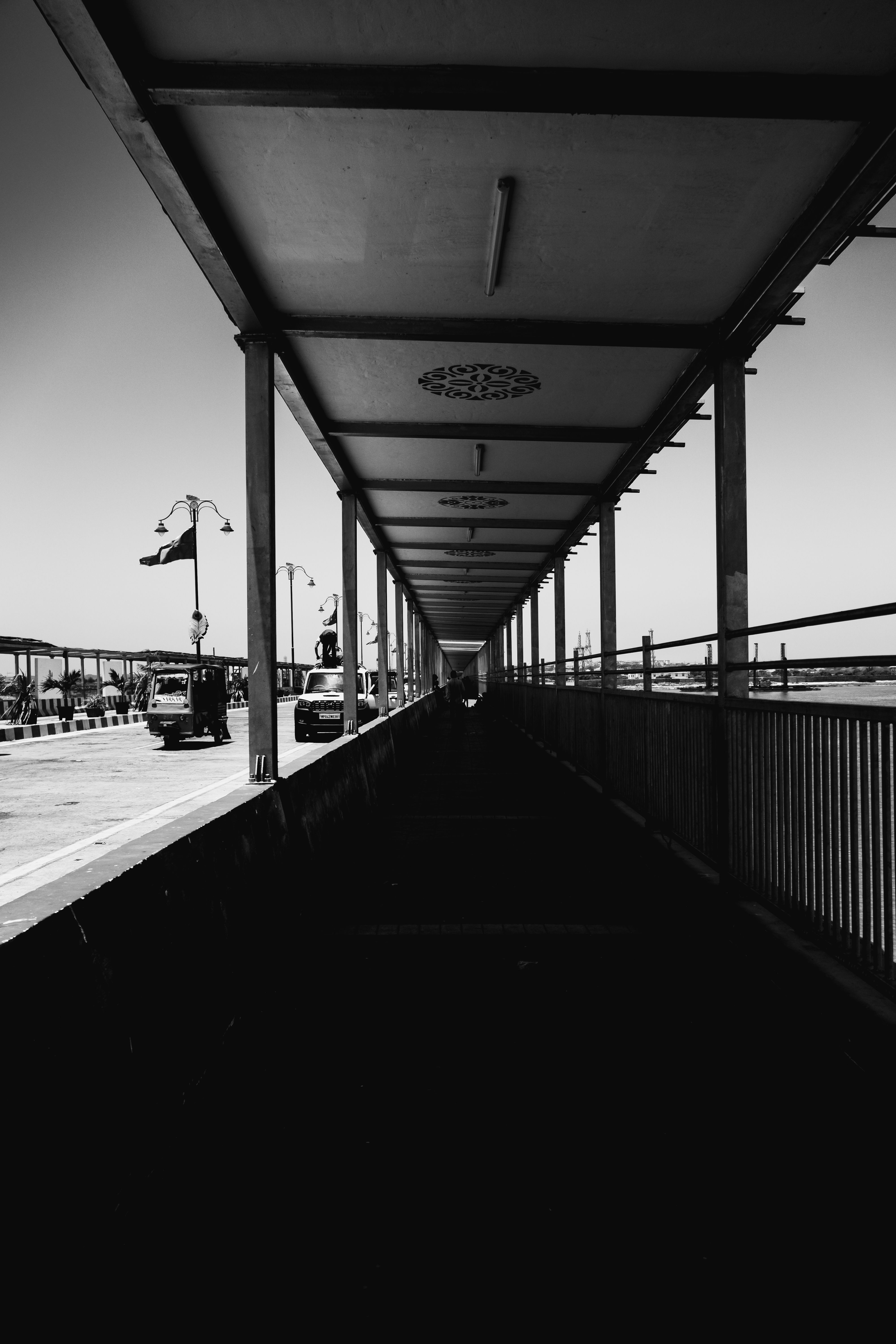 Sidewalk in Shadow near Street · Free Stock Photo