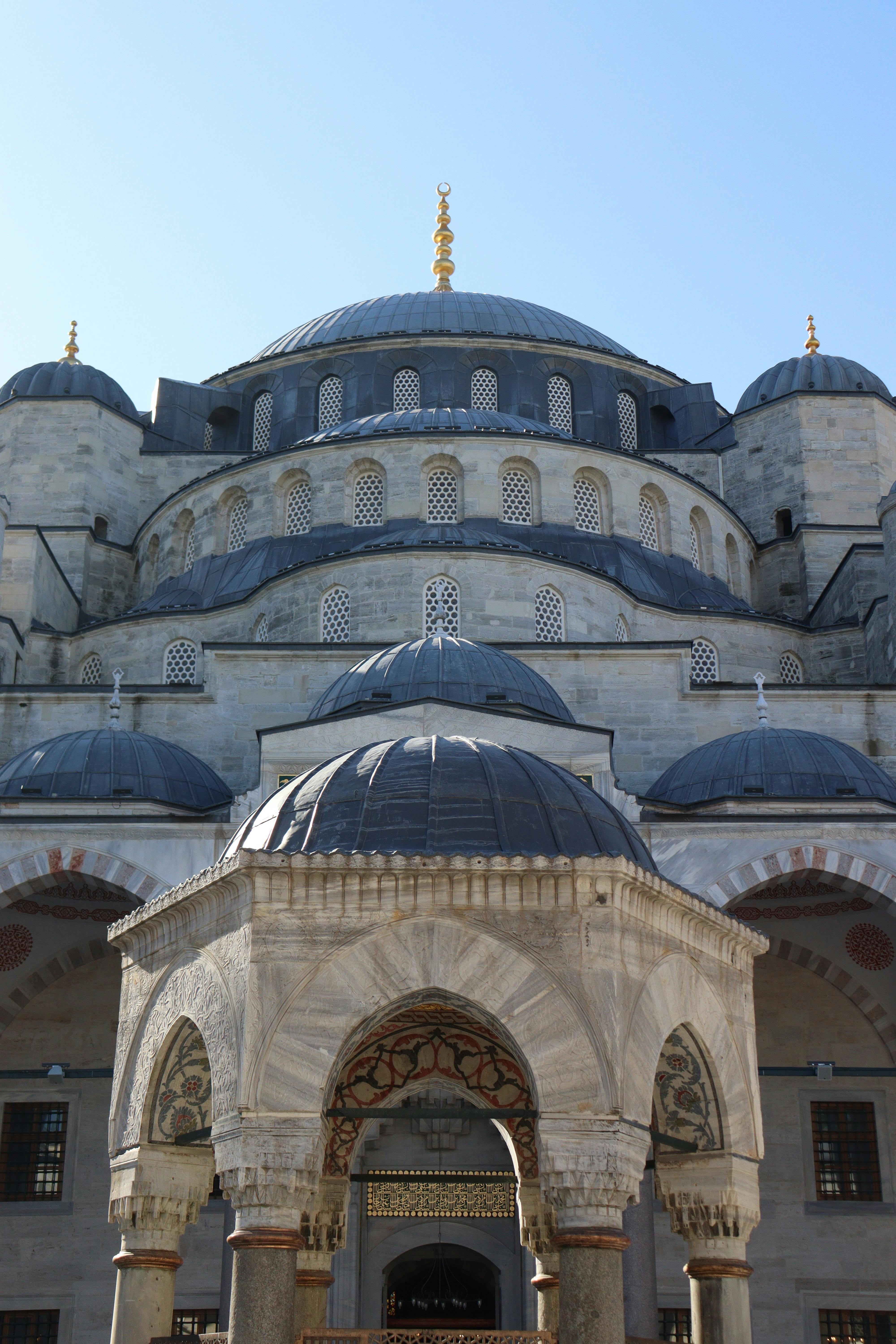Water Fountain Near White Concrete Dome Building Under White Sky · Free ...