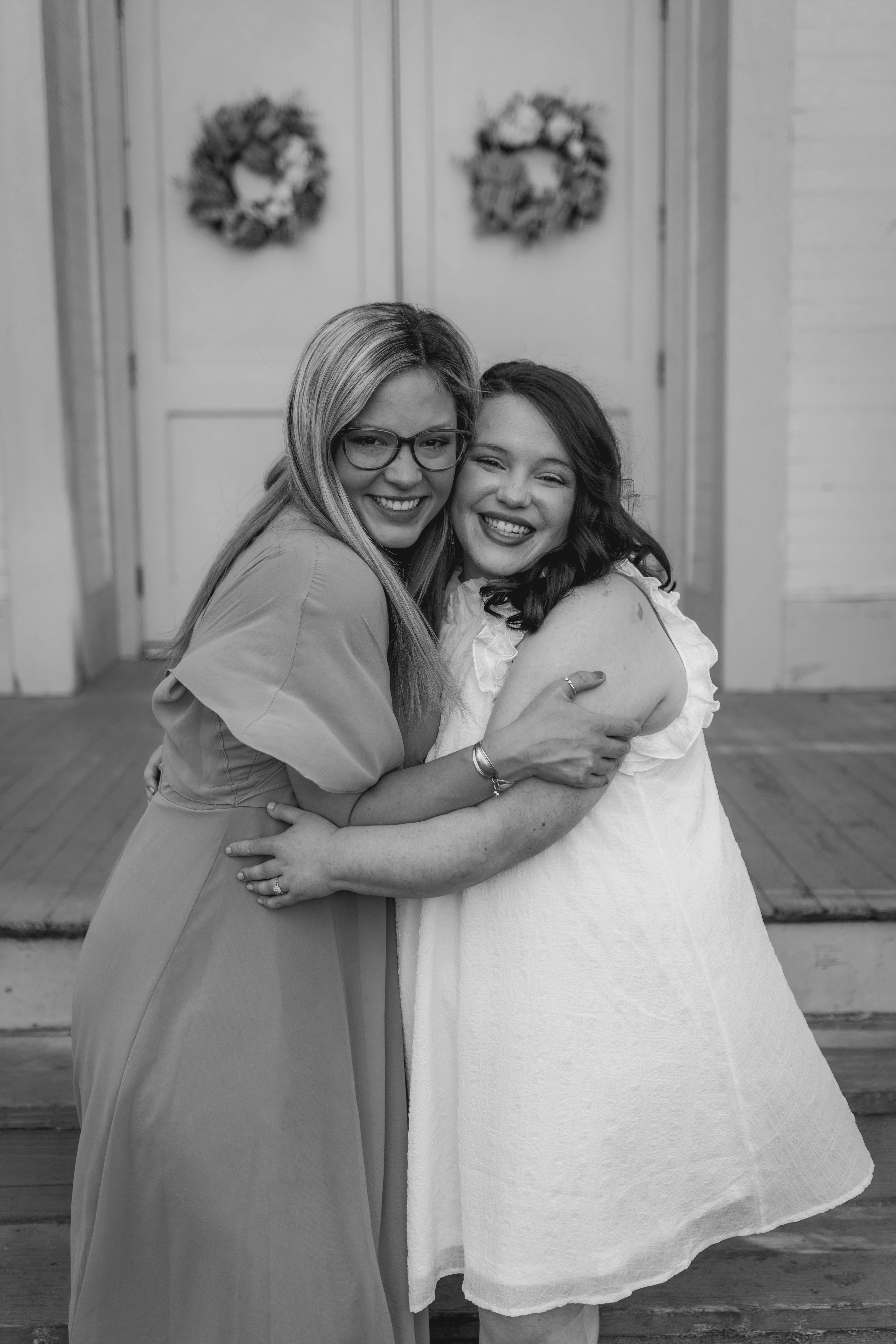 Smiling Embracing Friends · Free Stock Photo